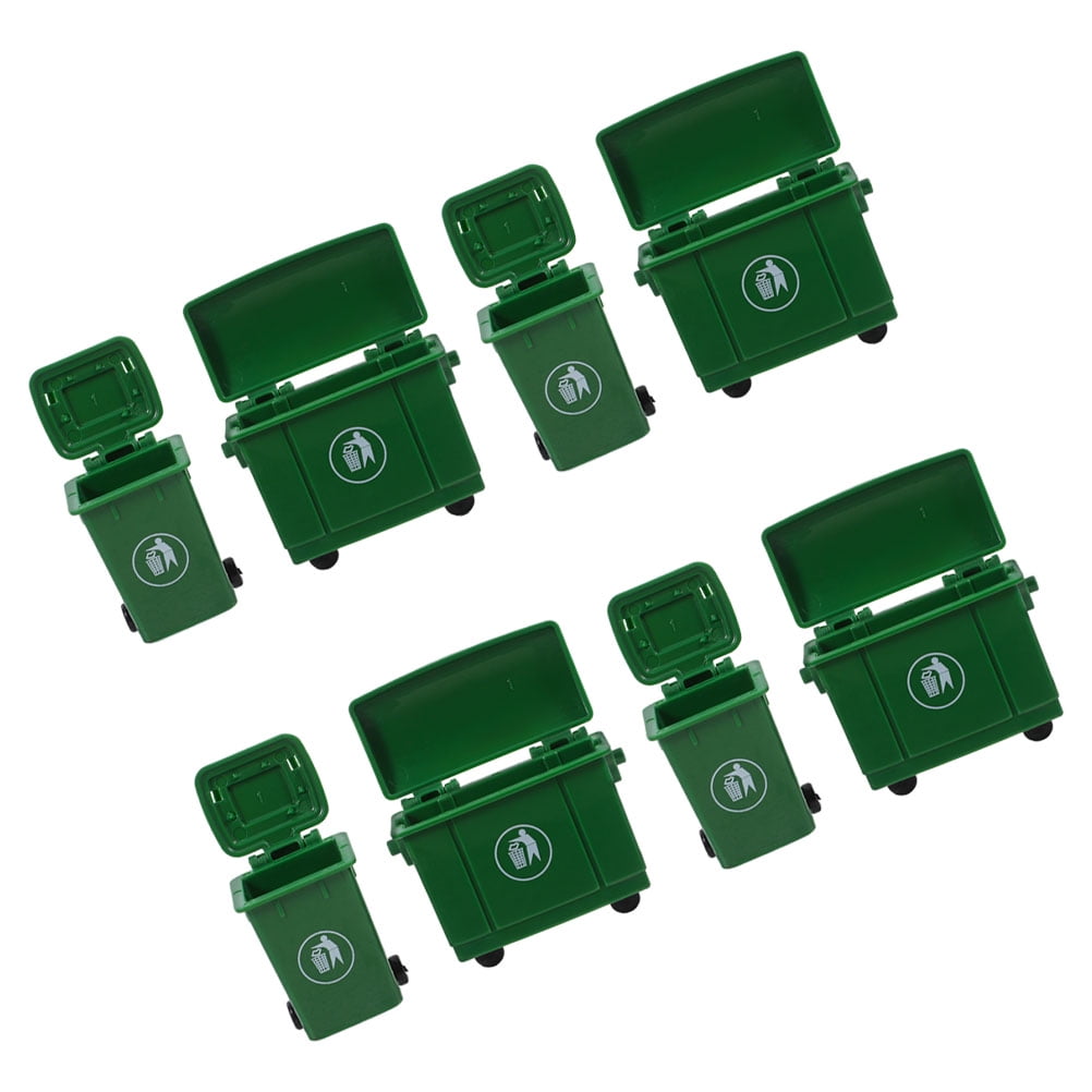 Zehuanyu 8pcs Miniature Garbage Can Small Cute Trash Can Miniature ...