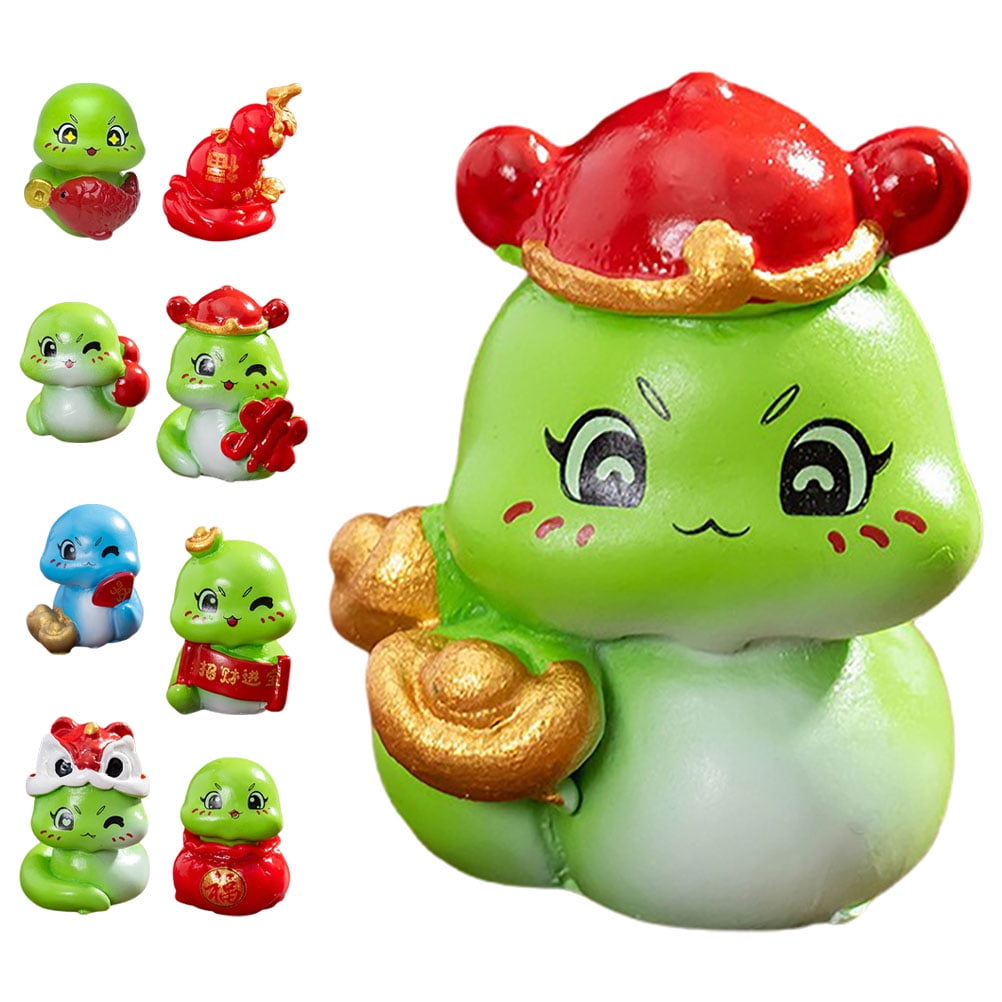 Zehuanyu 9 Pcs Chinese New Year Snake Statue Warm Slippers Wool Baby ...