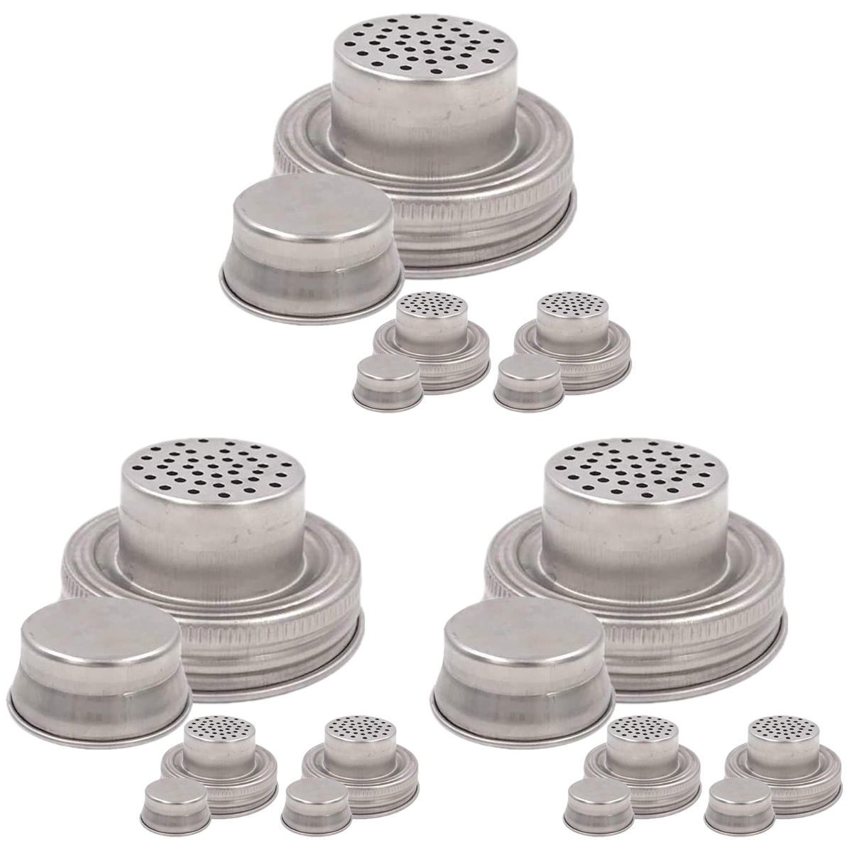 Zehuanyu 9 pcs Mason Jar Shaker Lids Stainless Steel Mason Jar Cover ...