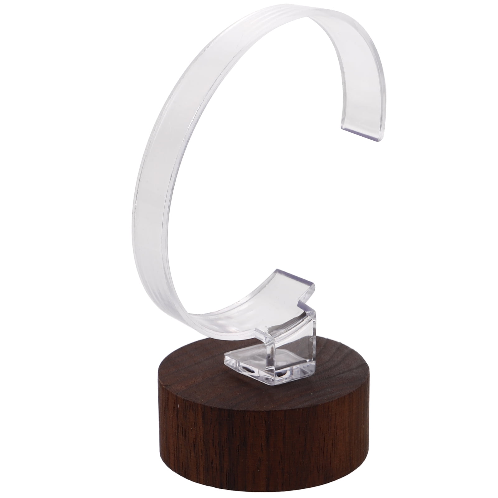 Zehuanyu Acrylic C Shape Watch Display Stand With Black Walnut Wood ...