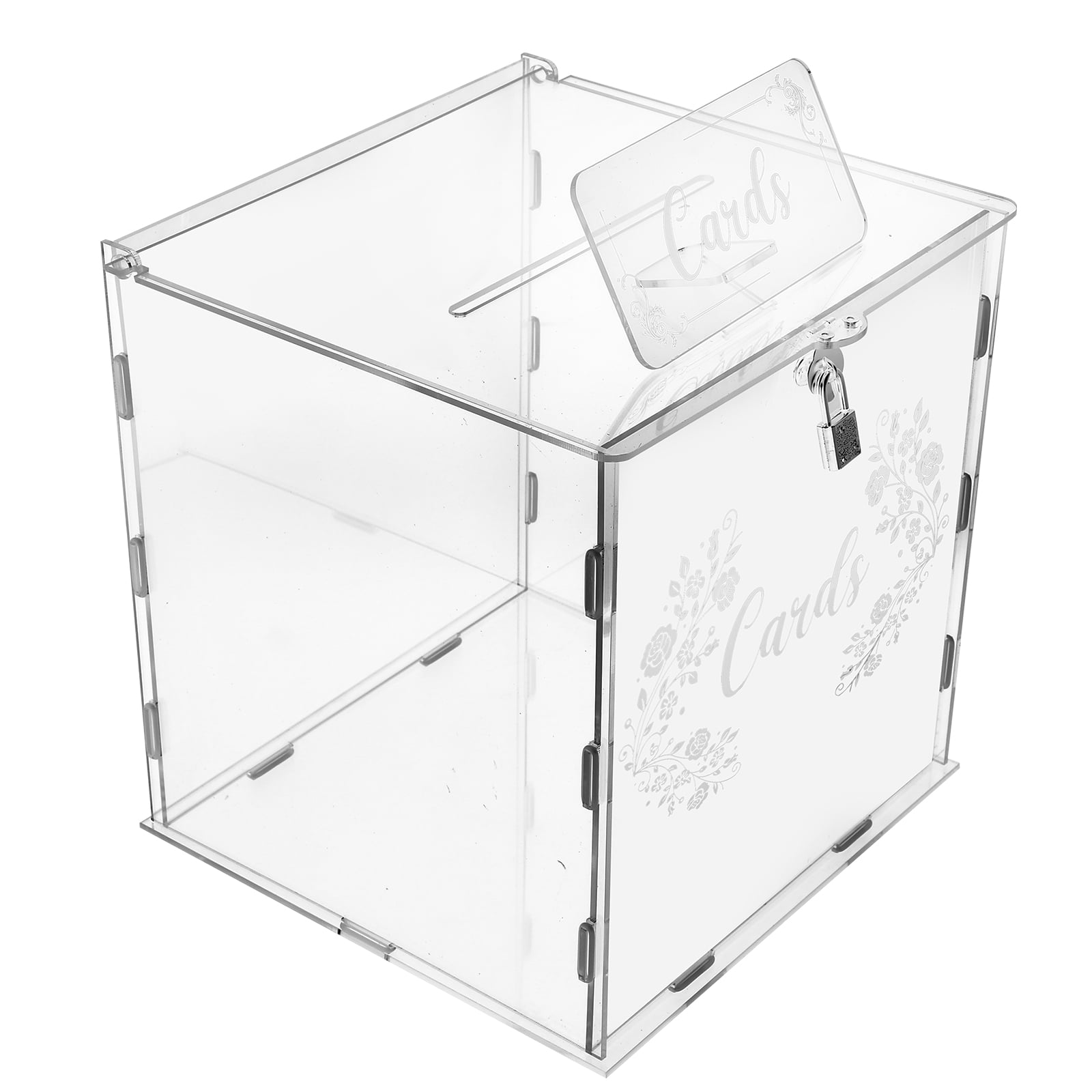 Zehuanyu Acrylic Wedding Cards Box Elegant Clear Acrylic Wedding Card ...