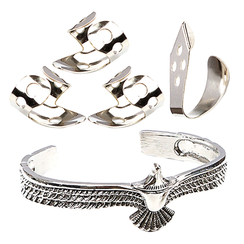 Zehuanyu Adjustable Guitar Finger Picks Durable Thumb Kit Toe Silver ...