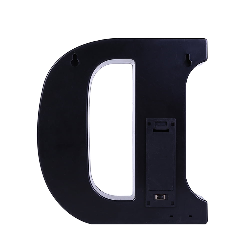 Zehuanyu Alphabet D Shaped LED Lights Fixture Letter for Bedroom White ...