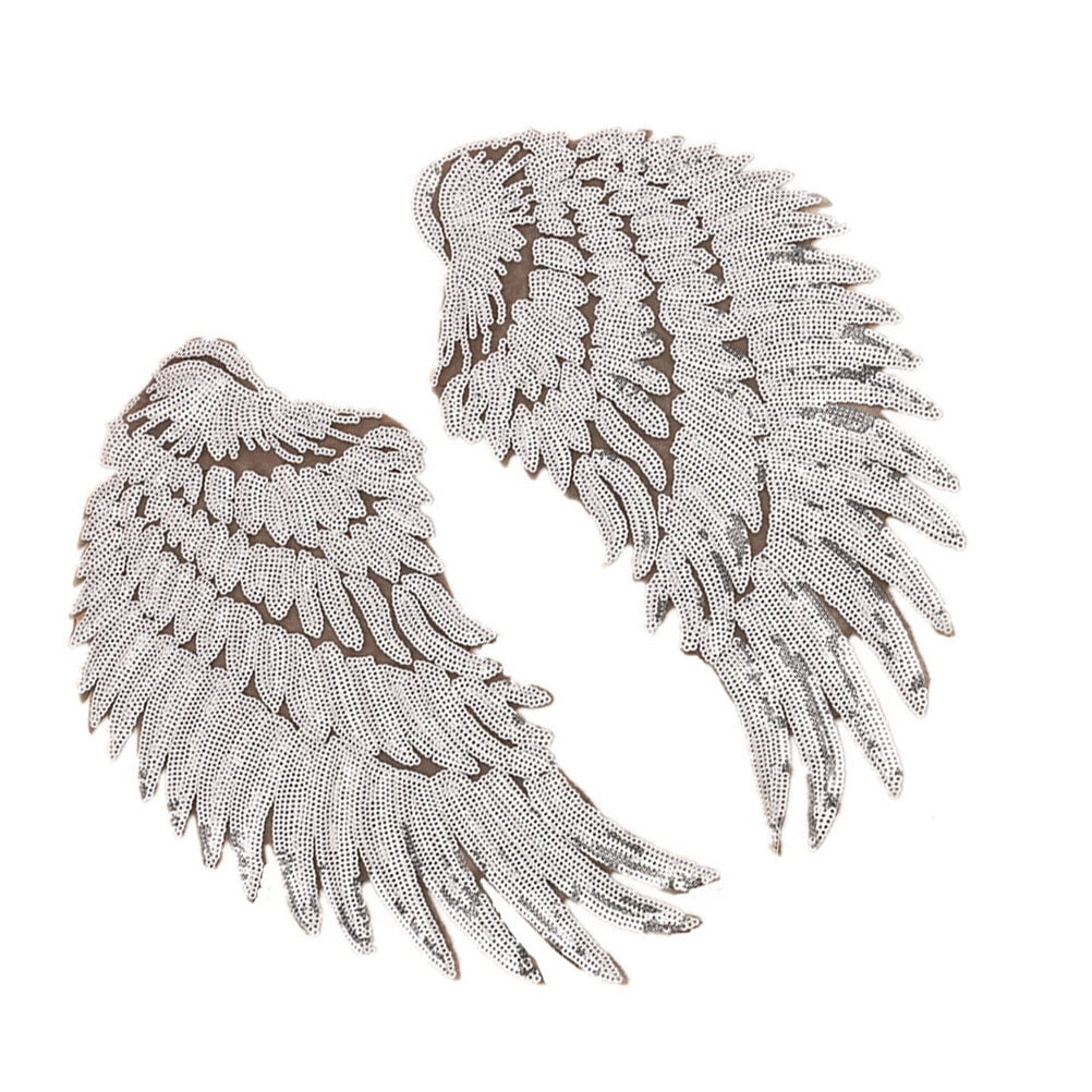 Zehuanyu Angel Wing Jacket Fabric Sequin Patches Decorative - Walmart.com