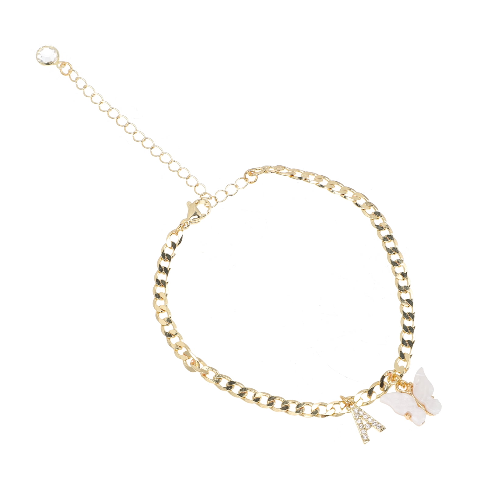 Zehuanyu Ankle Bracelets for Women Alphabet Butterfly Anklet ...
