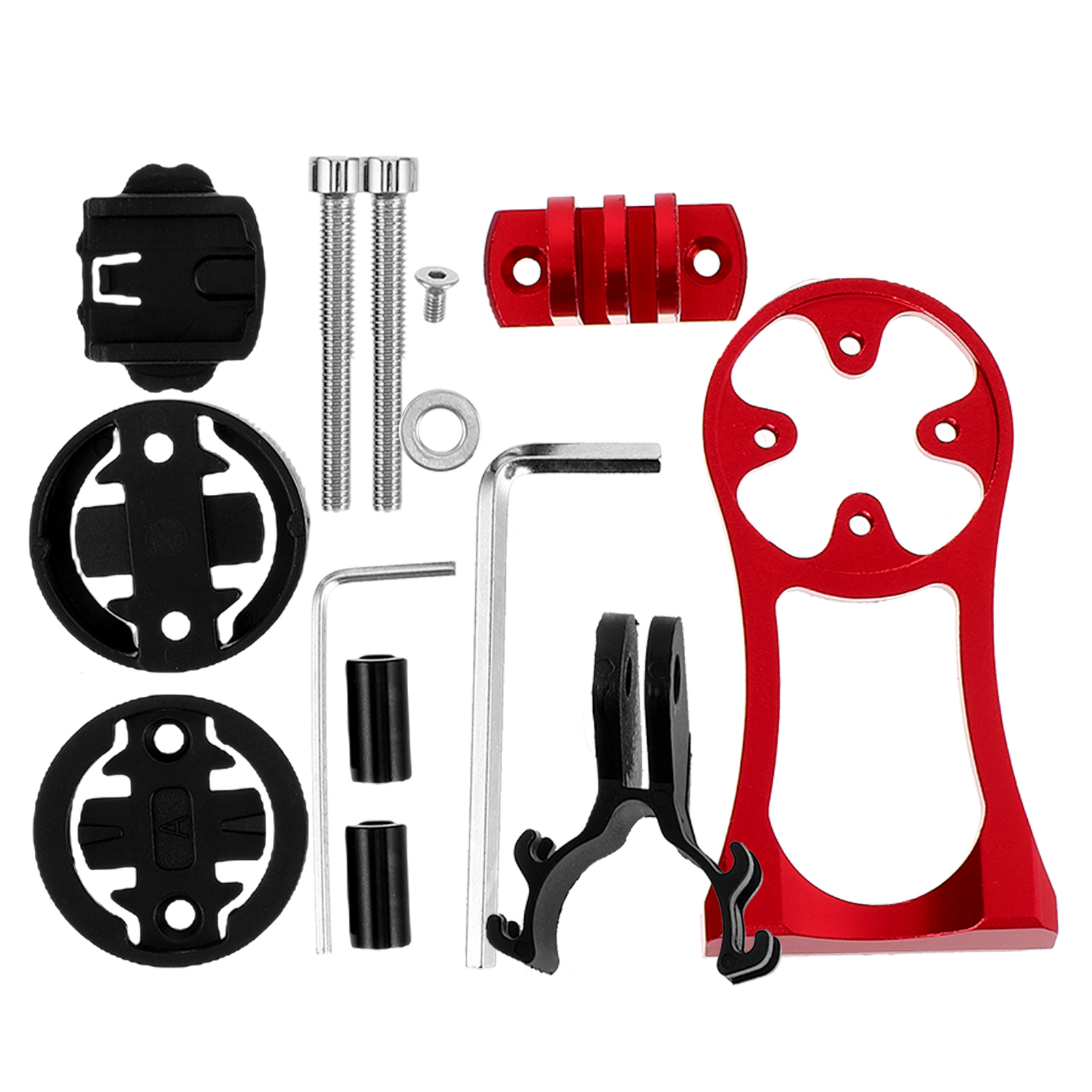 HEMOTON Multi-Function Bicycle Camera Mount in Red Made of Aluminium Alloy for Road Bikes 1 Set ...