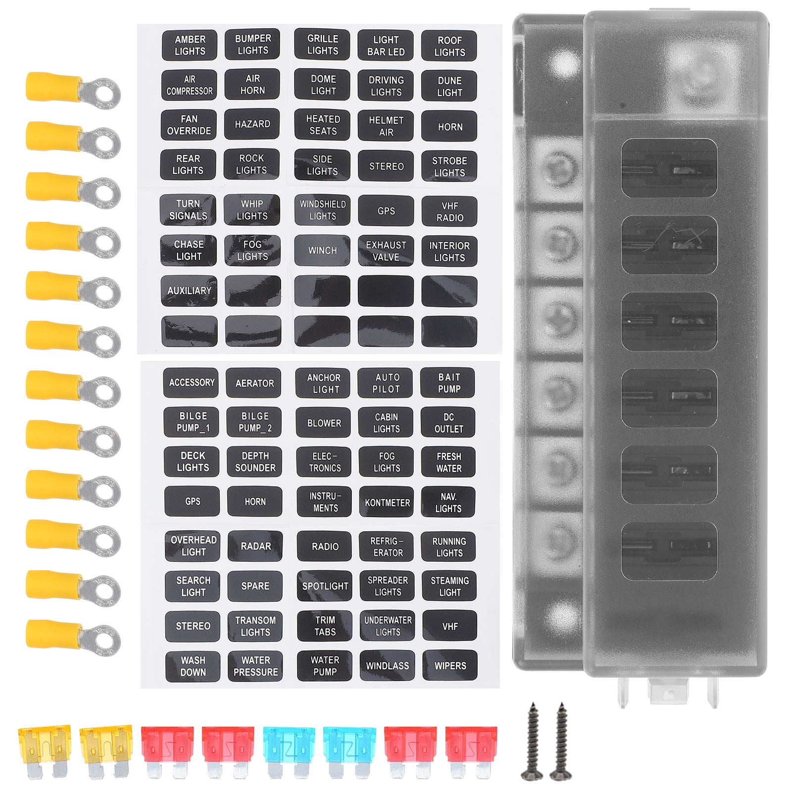 Zehuanyu Boat Electrical Panel Motorcycle Fuse Block Holder Automotive ...