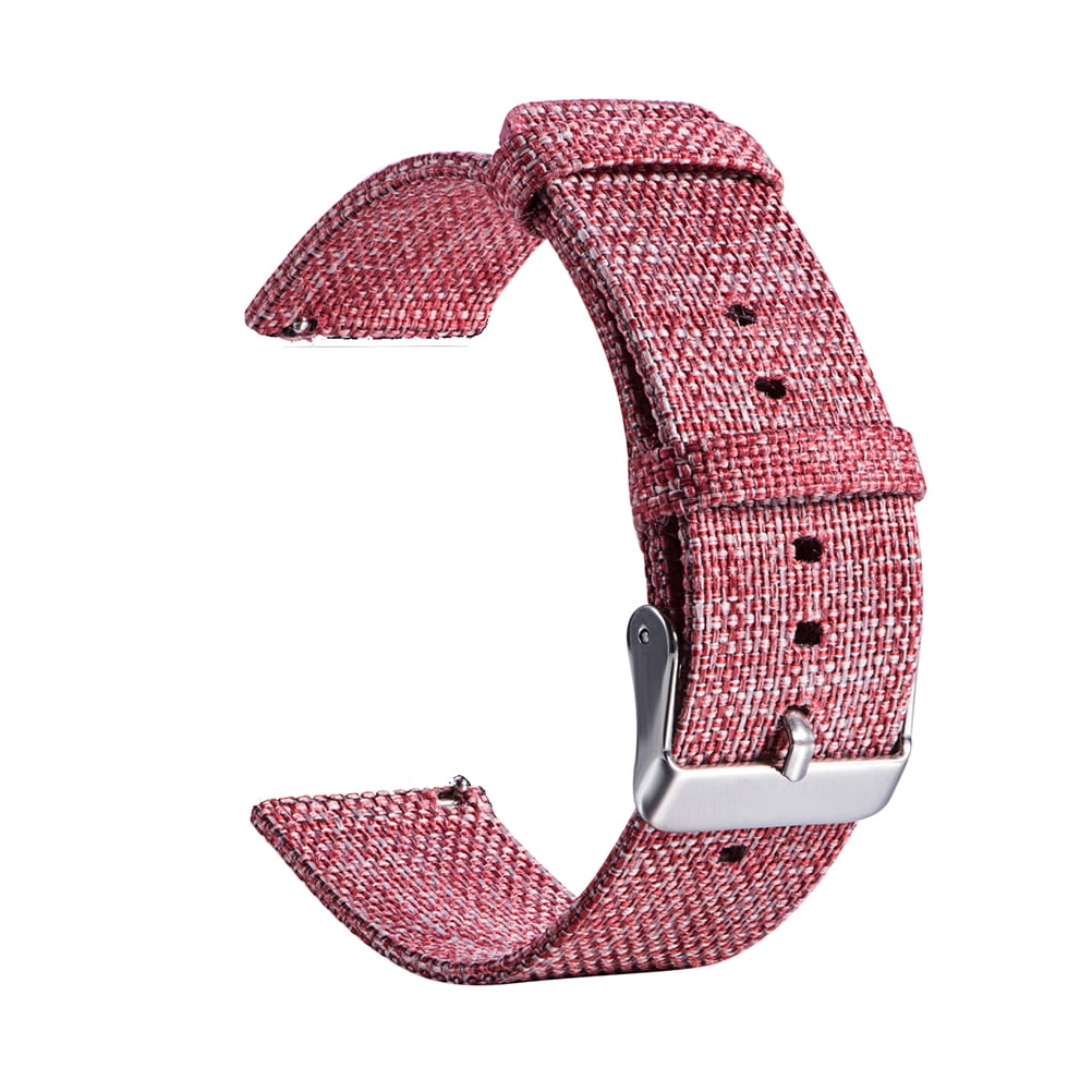 HEMOTON Nylon Canvas Watch Band for Smartwatch Use Rosy Color Durable ...