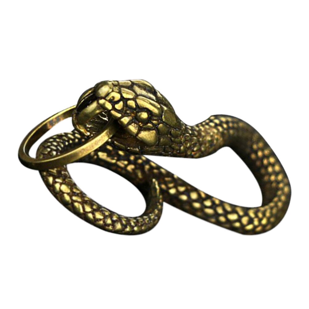 1Pc Chic Copper Snake Keychain Pendant DIY Bag Pendant Key Ring Pendant ...