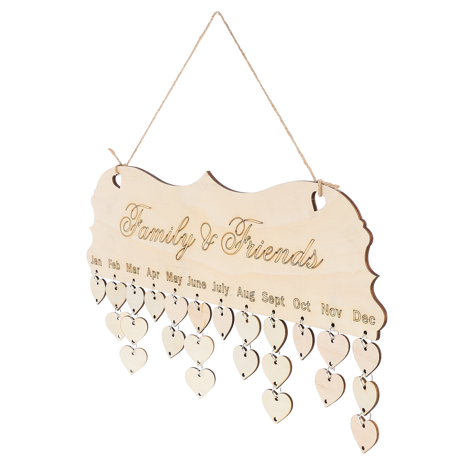 DEEPCRAFF Reminder Board Wood Tags Beige 1Set 15.7X4.7In - Walmart.com