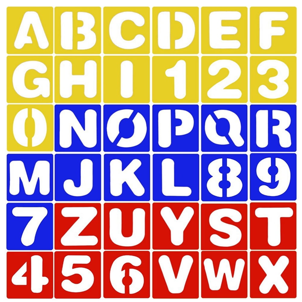 Zehuanyu Circle Cutout Alphanumeric Templates Numbers and Letters Child ...