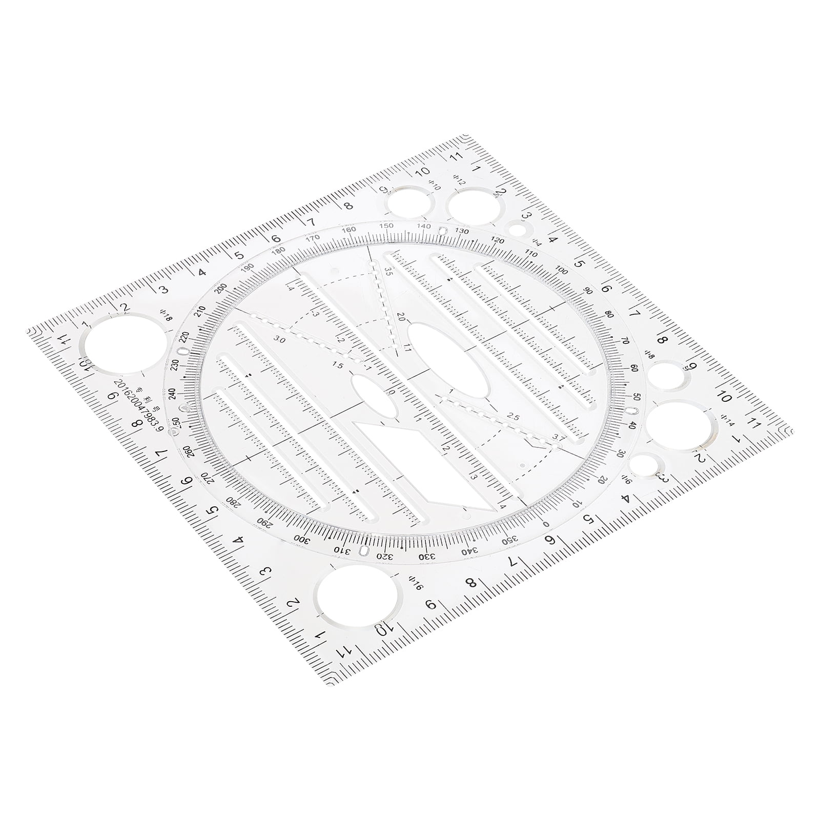 Zehuanyu Circle Drawing Tool Drawing Ruler Protractor Student 12X12X0 ...