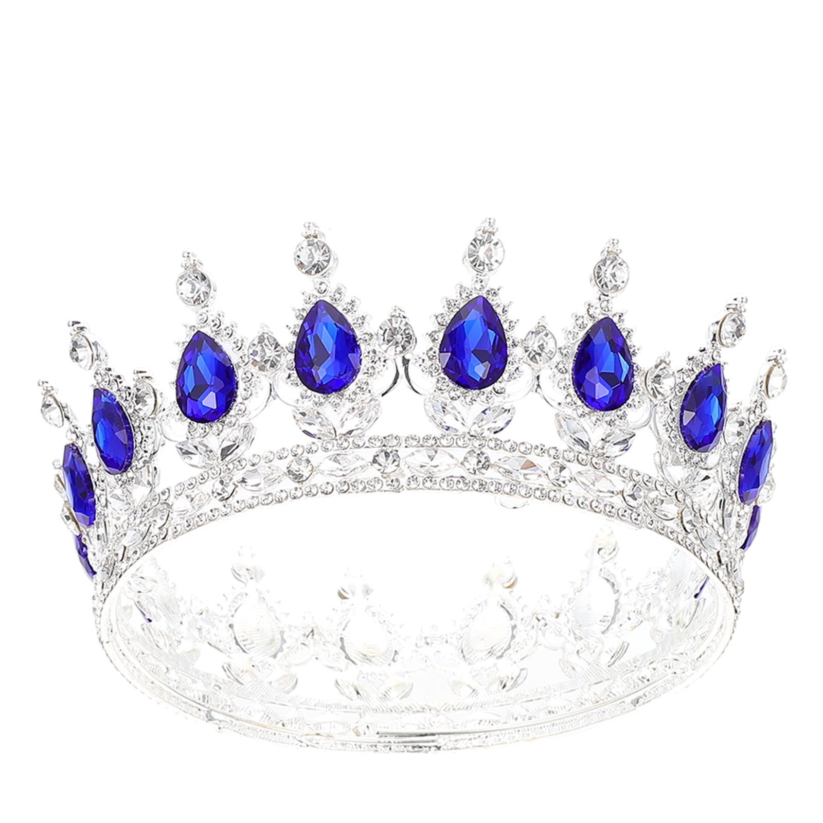 Zehuanyu Crown Round Bridal Tiara Bride Haircut Decoration Decorative ...