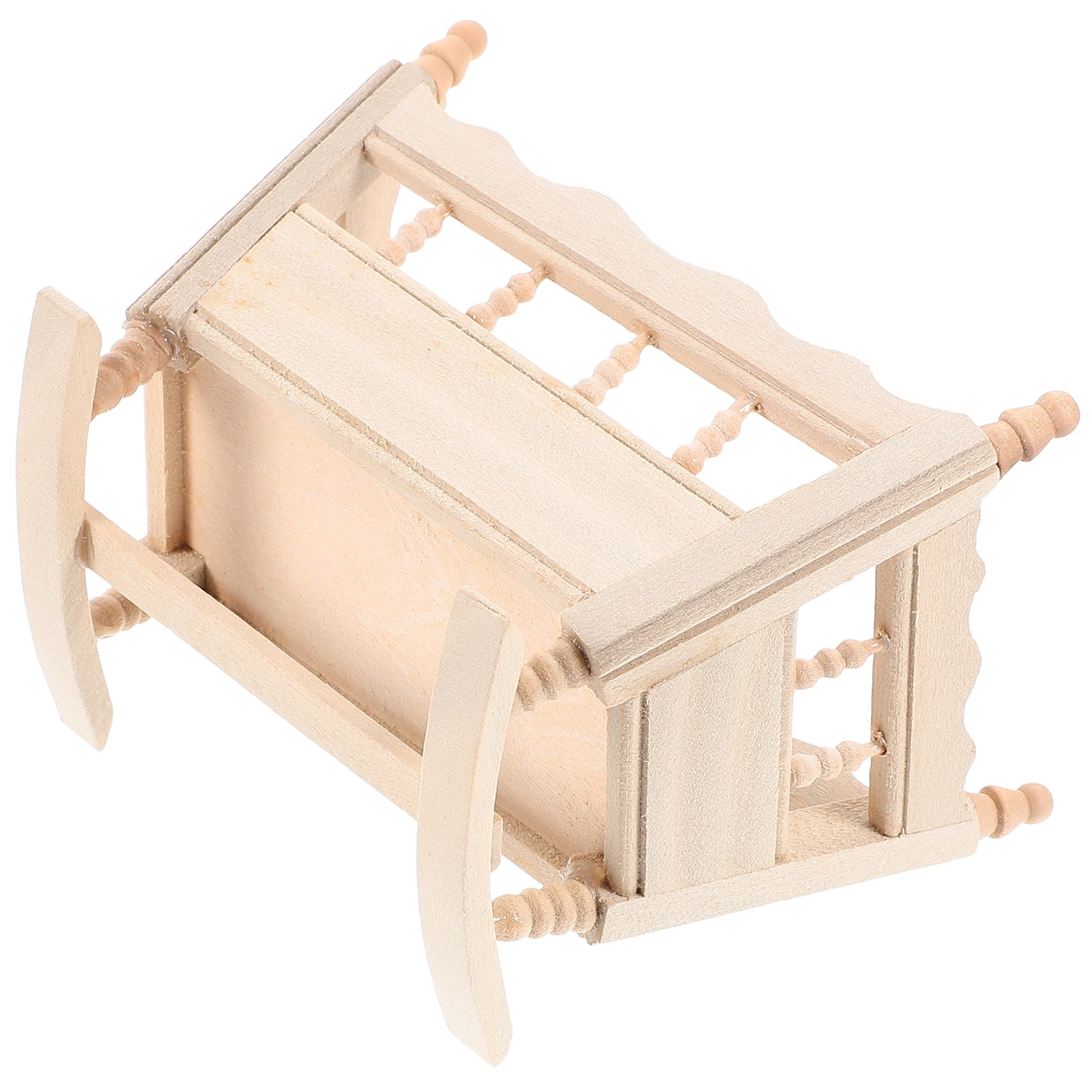 Zehuanyu Doll House Infant Cradle Model Miniature Nursery Room ...