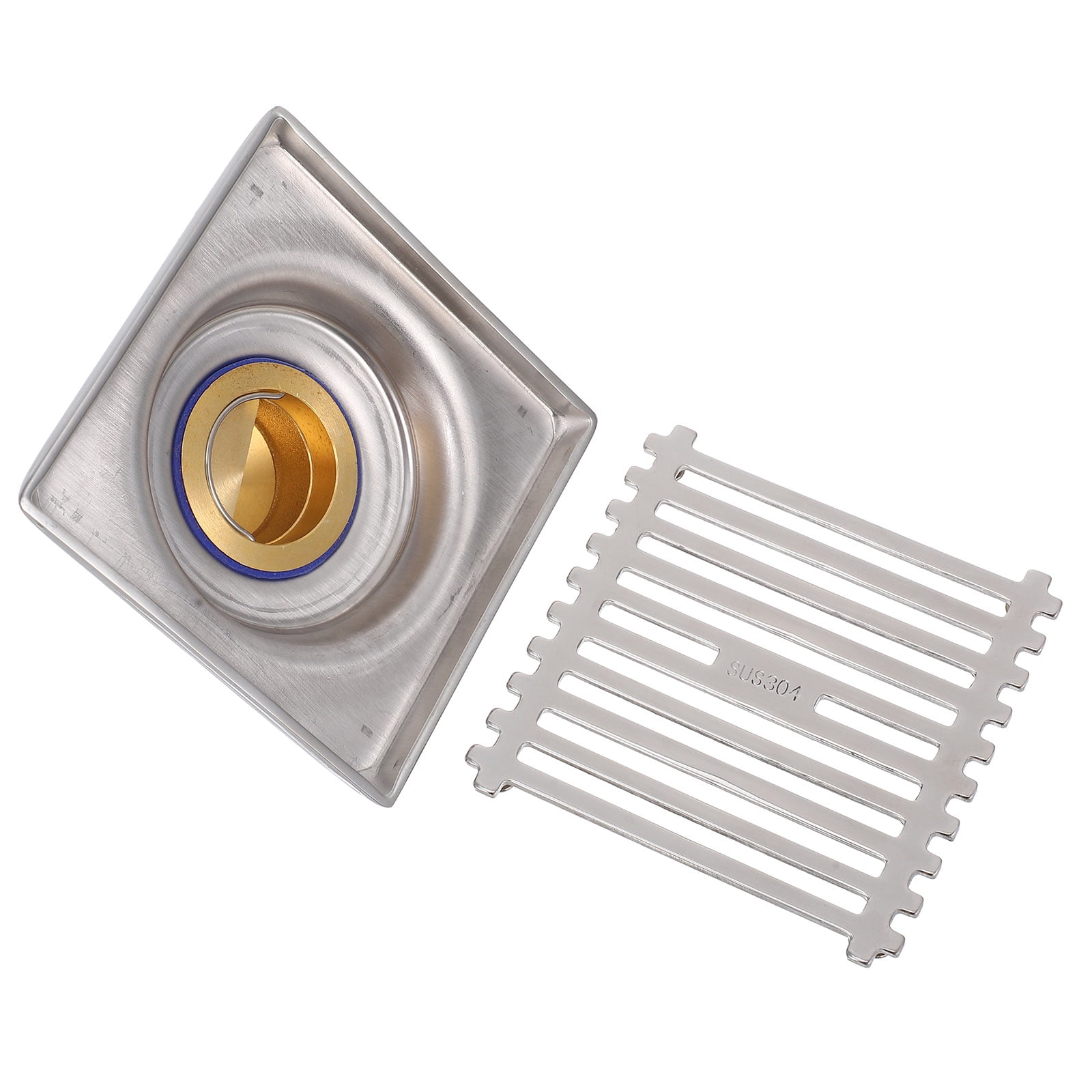 DEEPCRAFF Shower Drain With Removable Grate Floor Drain Stainless Steel ...