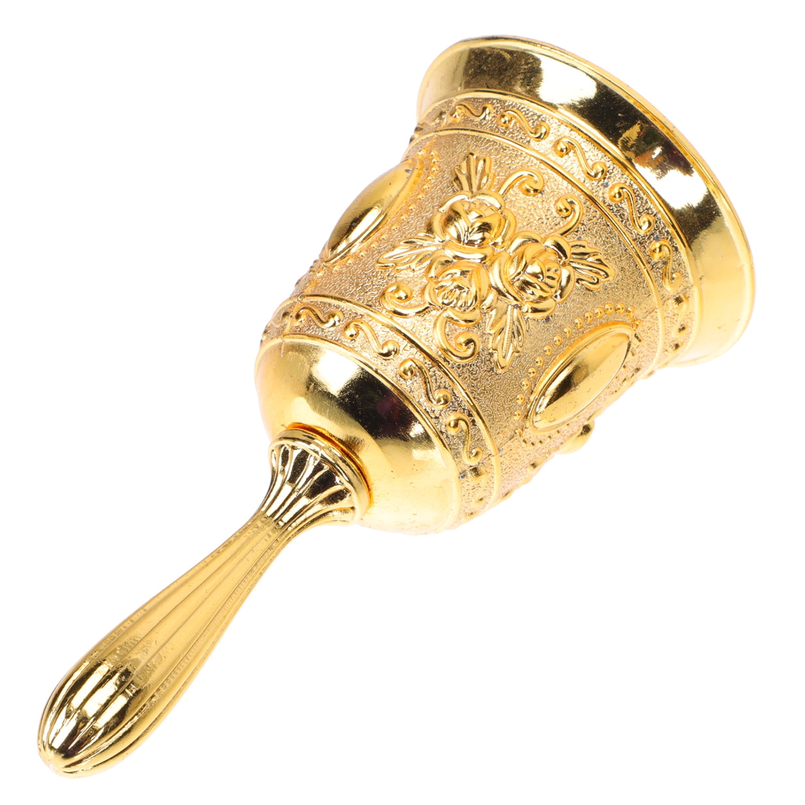 Phenofice 1Pc Golden Zinc Alloy Metal Hand Bell Loud Restaurant Call ...