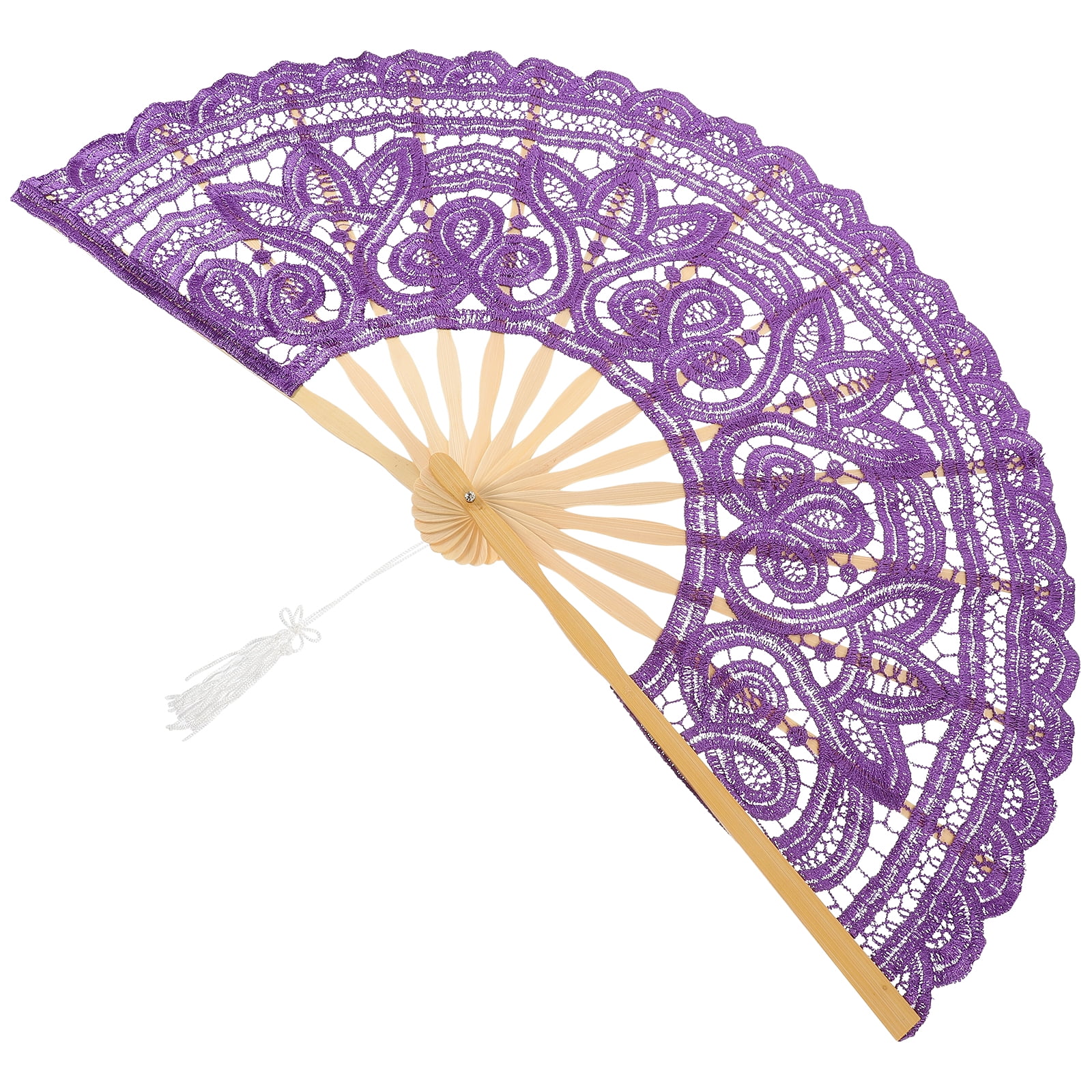 Zehuanyu Extra Large Hand Fan Fans Foldable Bulk Bamboo Bone Lace ...