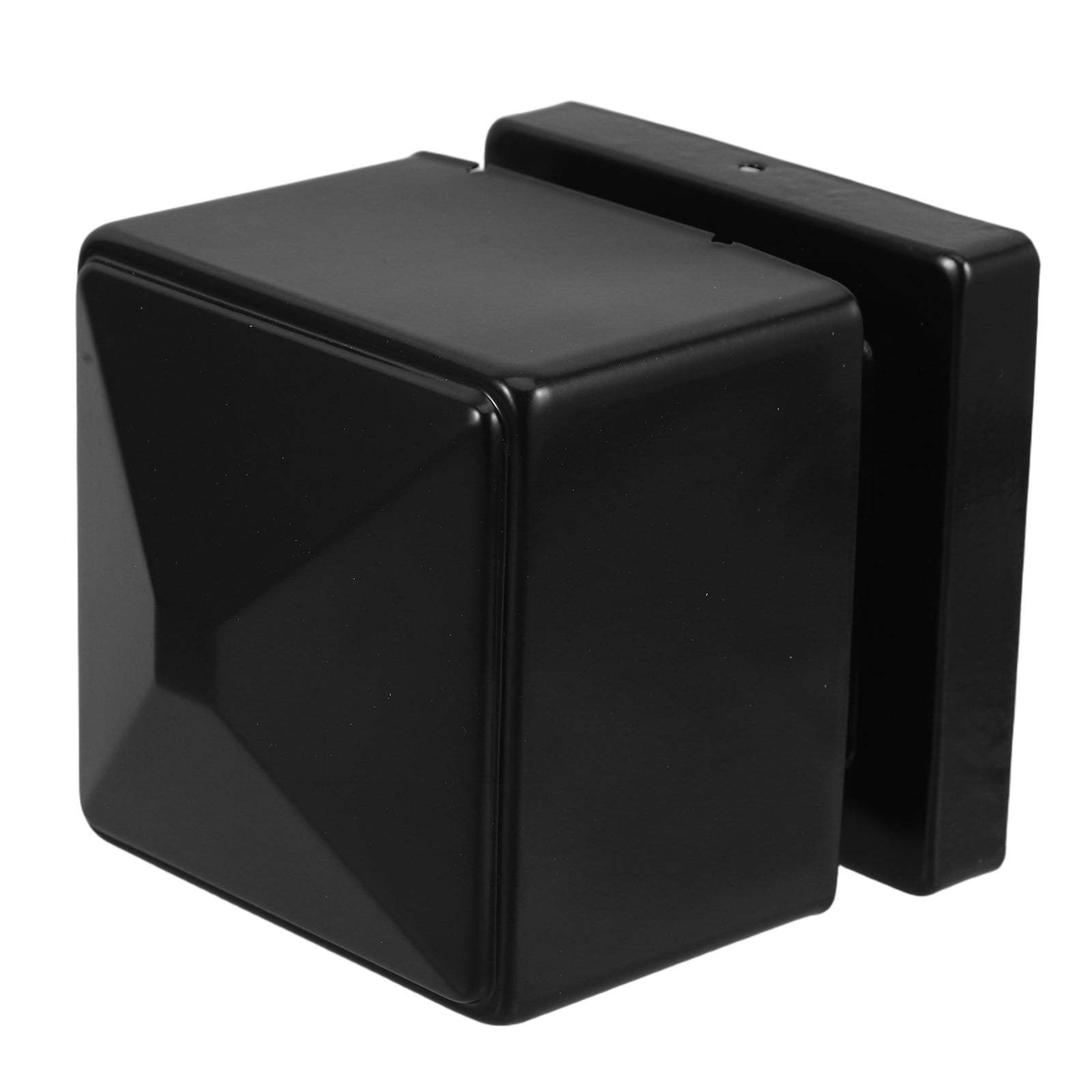 Black Fence Post Caps Metal Topper for Deck Railing Protective Covers ...