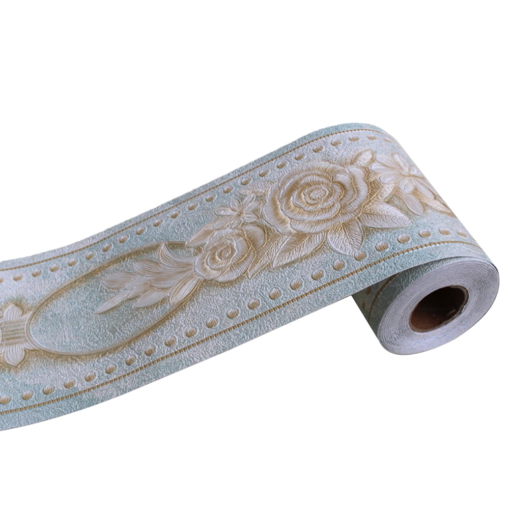Zehuanyu Green Background Rose Printing Wallpaper Border Sticker Pretty ...