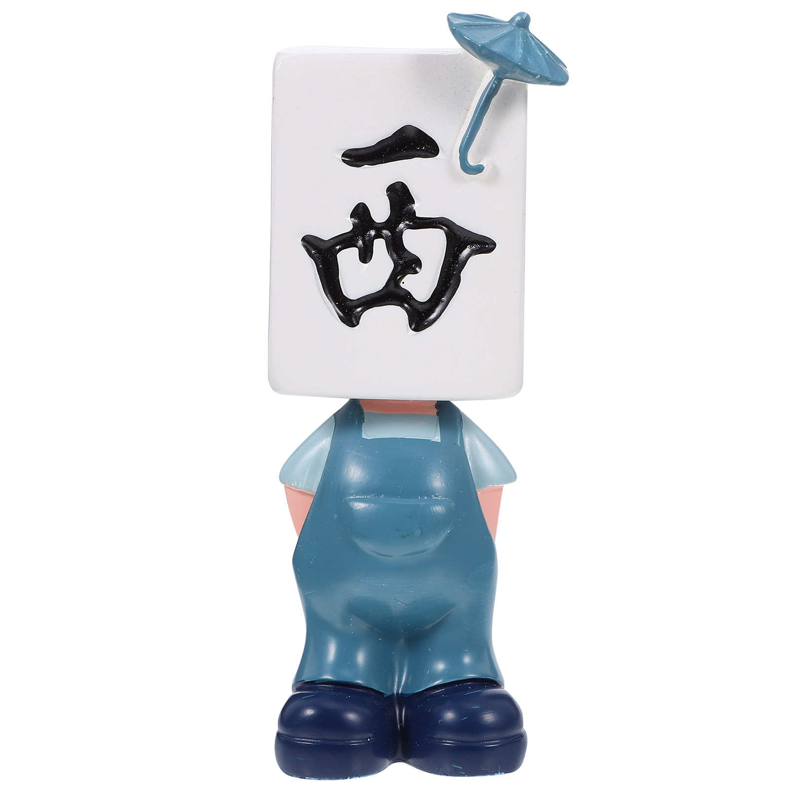 Zehuanyu Chinese Mahjong Figurine Resin Mahjong Doll Desktop Bookshelf ...