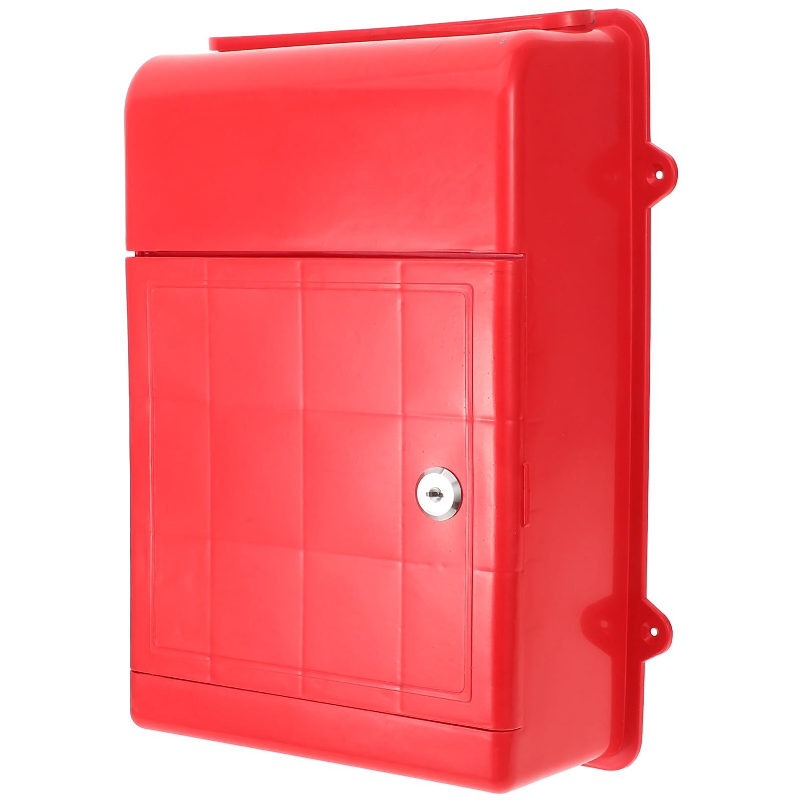 EXHUMKY Red Outdoor Wall Mount Mailbox with Lock, Weather-Resistant ...