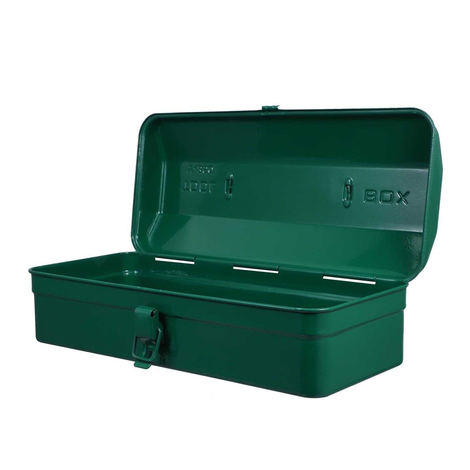 SOPOTUTU Heavy Duty Green Metal Tool Box with Handle Ideal for Family ...