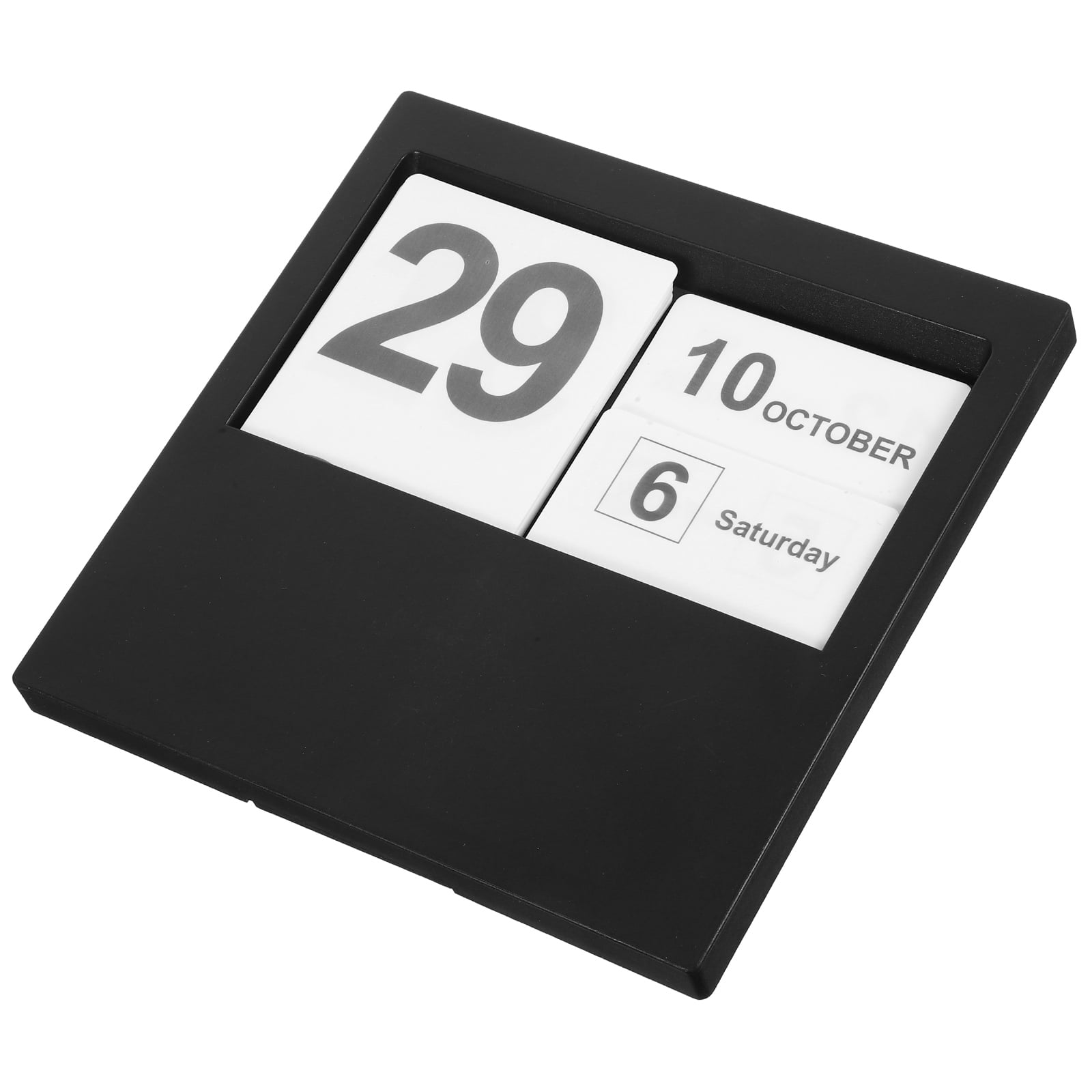 RENACLIPY Black Wooden Perpetual Calendar for Home and Office Decor ...