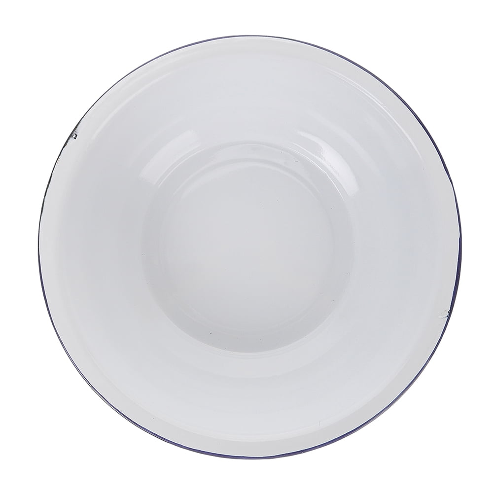 HEMOTON Large Enamel Basin Vintage Enamel Mixing Bowl Kitchen ...