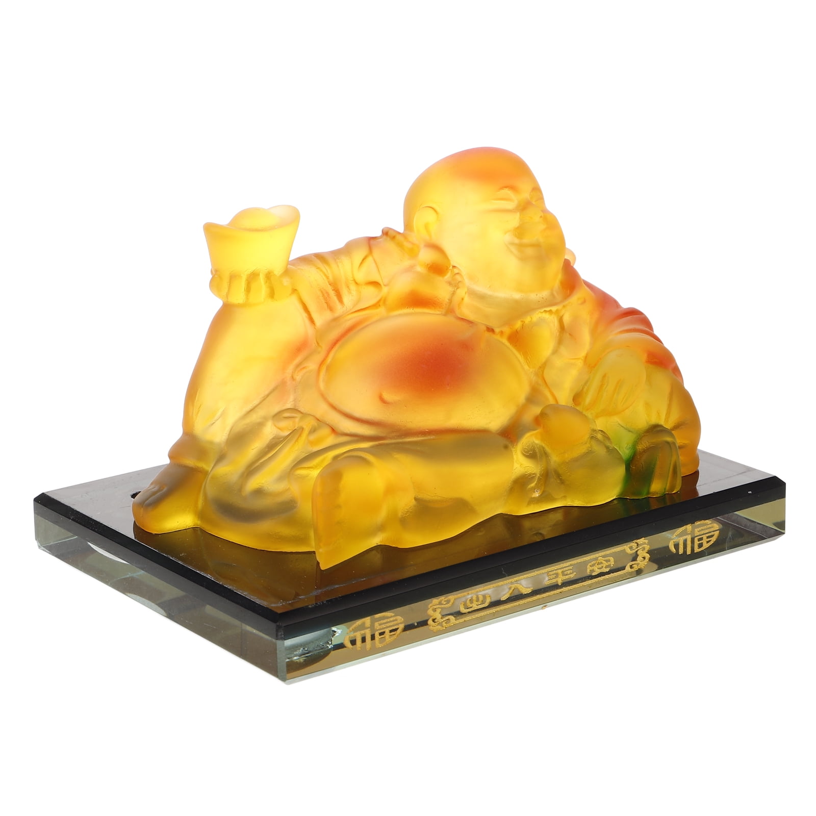 Zehuanyu Large Laughing Buddha Car Dashboard Decor - Feng Shui Laughing ...