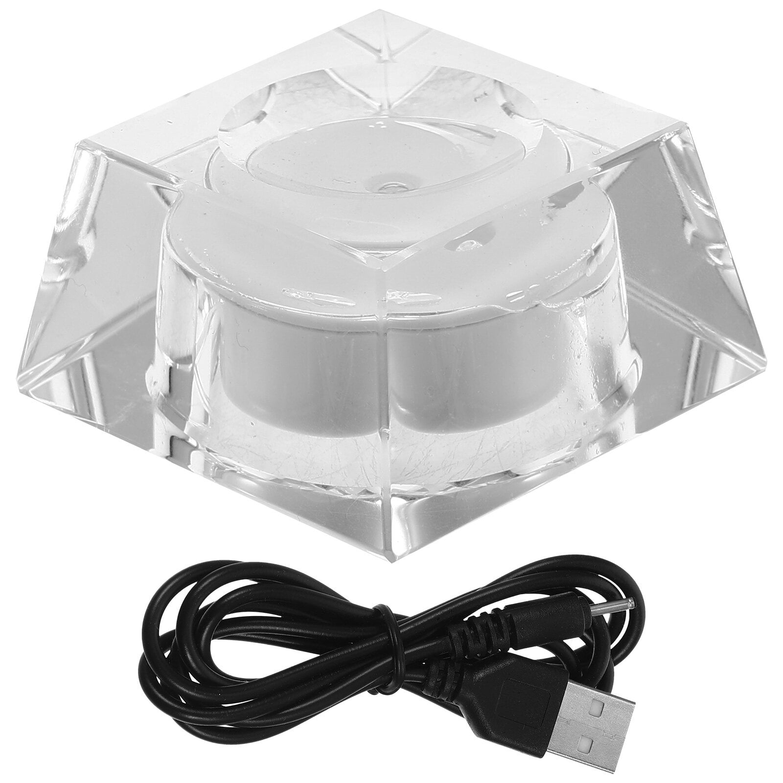 Zehuanyu Led Light Base 5cm Crystal Ball Stand Rechargeable Artwork ...