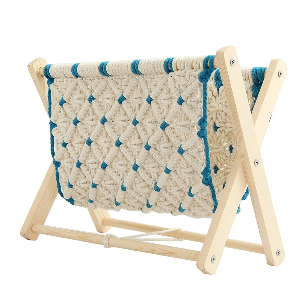 DEEPCRAFF Floor Rack Wood Blue Adults Living Room 1Pack 12.58X9.82X6 ...