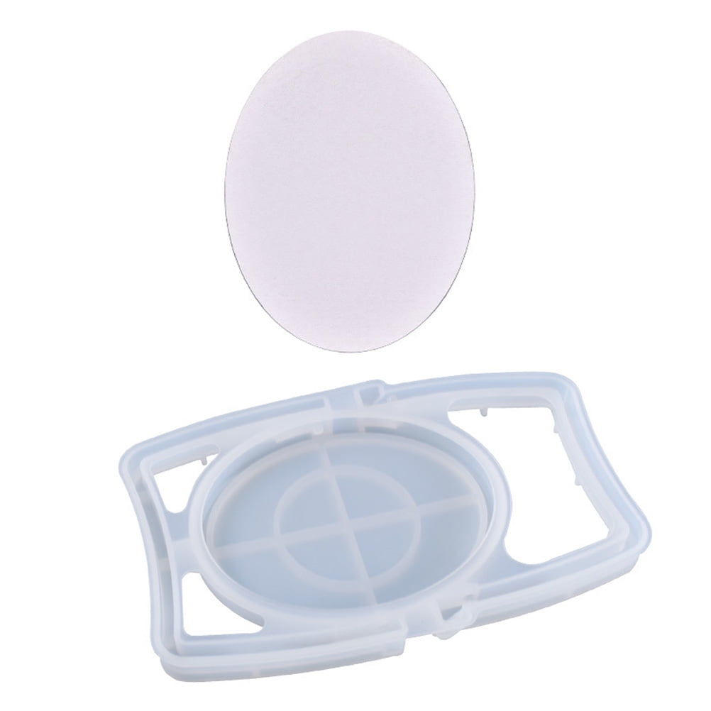 Phenofice Oval Makeup Mirror Mold DIY White Silicone and Acrylic for ...