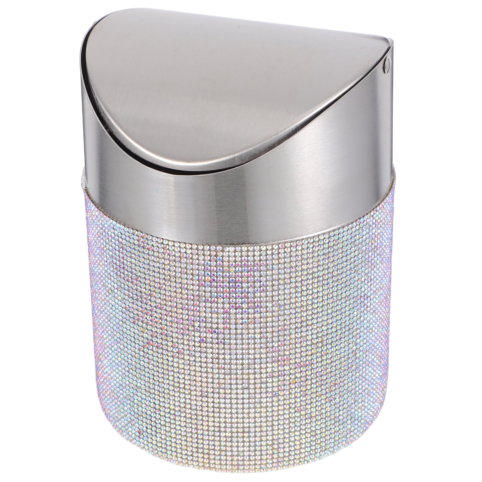 Zehuanyu Mini Garbage Can With Flip Lid Stainless Steel Compact Size ...