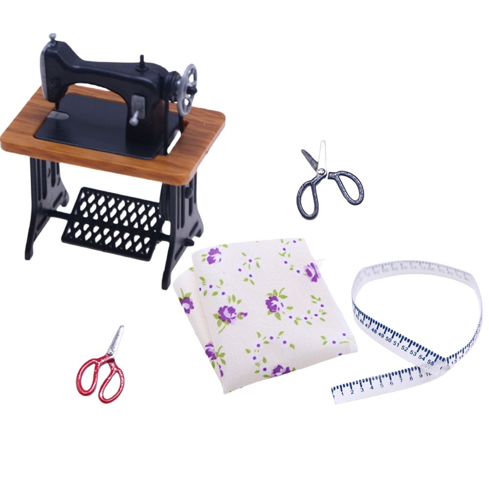 Zehuanyu Mini Sewing Machine for Doll House Model Animal Figures Dolls ...