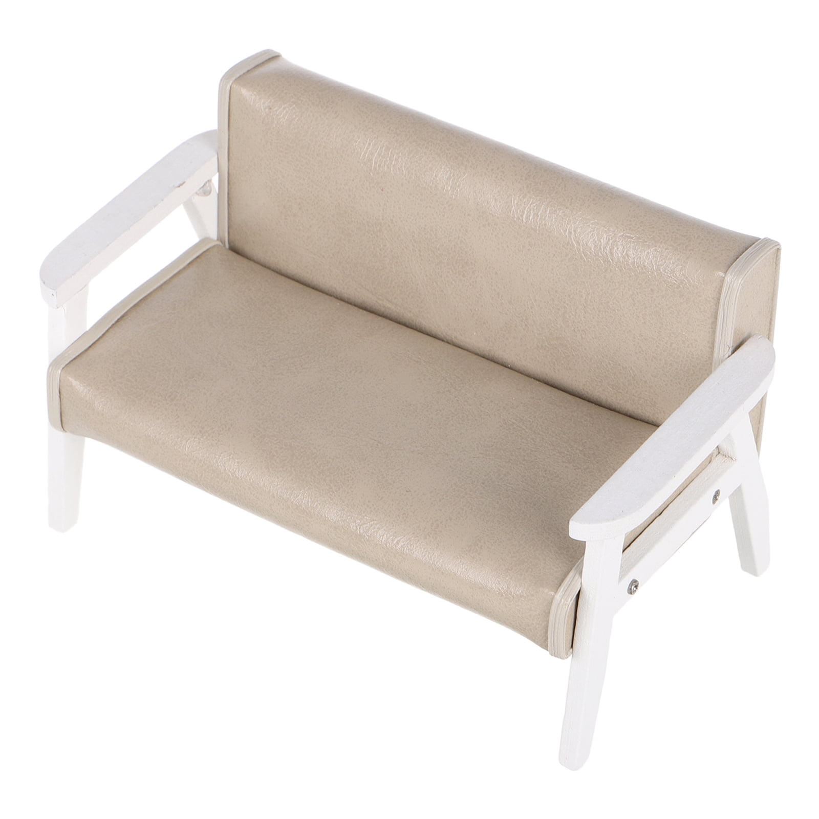 Zehuanyu Miniature Pu Leather Sofa Chair Dollhouse Living Room Sofa ...