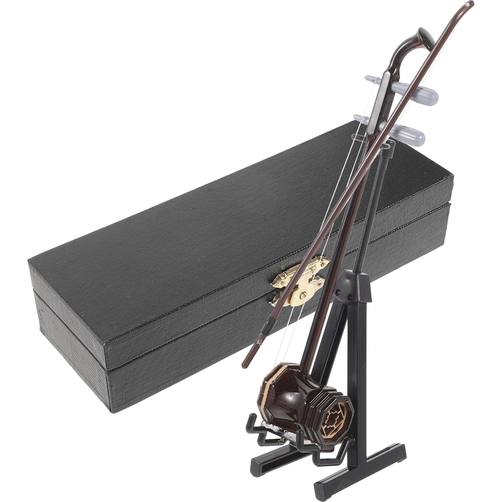 Zehuanyu Miniature Wooden Erhu Musical Instrument Model Mini Erhu ...