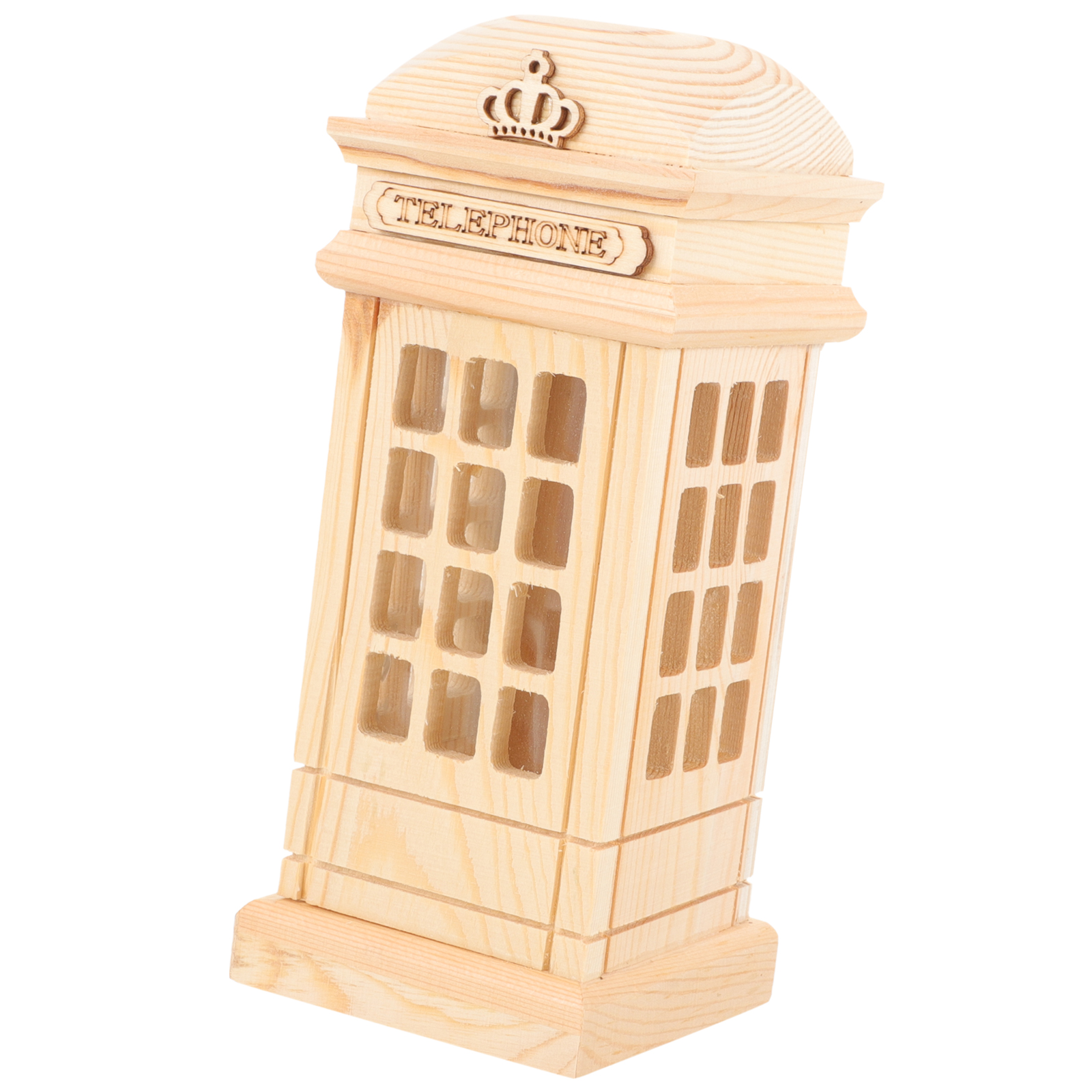 YOSADIER Telephone Booth Coin Bank Khaki Plastic 1Set 7.9x3.4In ...