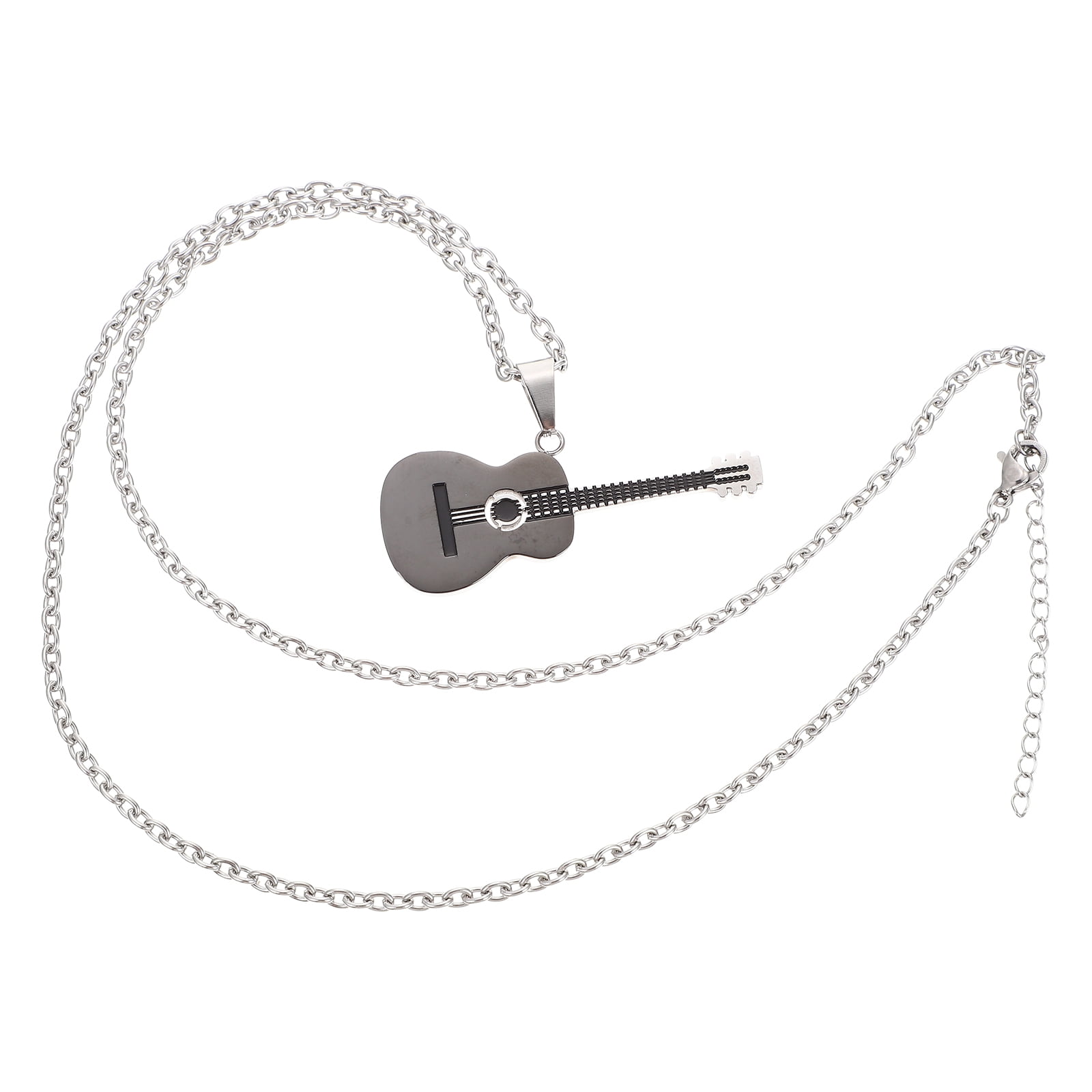 Zehuanyu Musical Instrument Guitar Necklace Jewelry for Men's Man Black ...