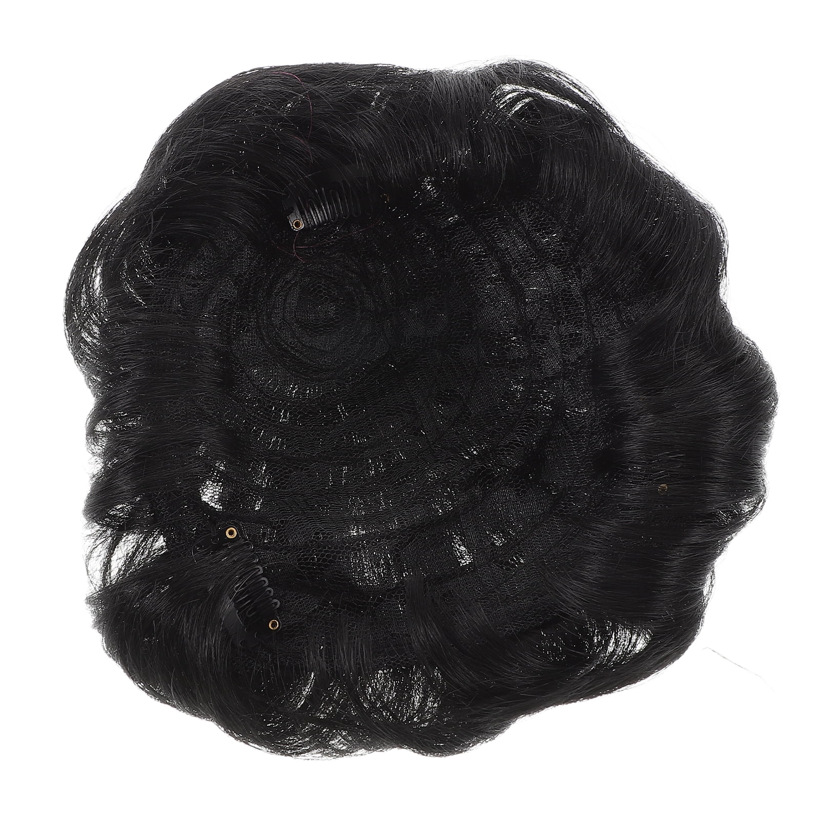 Zehuanyu Natural Looking Short Hair Wig for Men Black Toupee for Bald ...