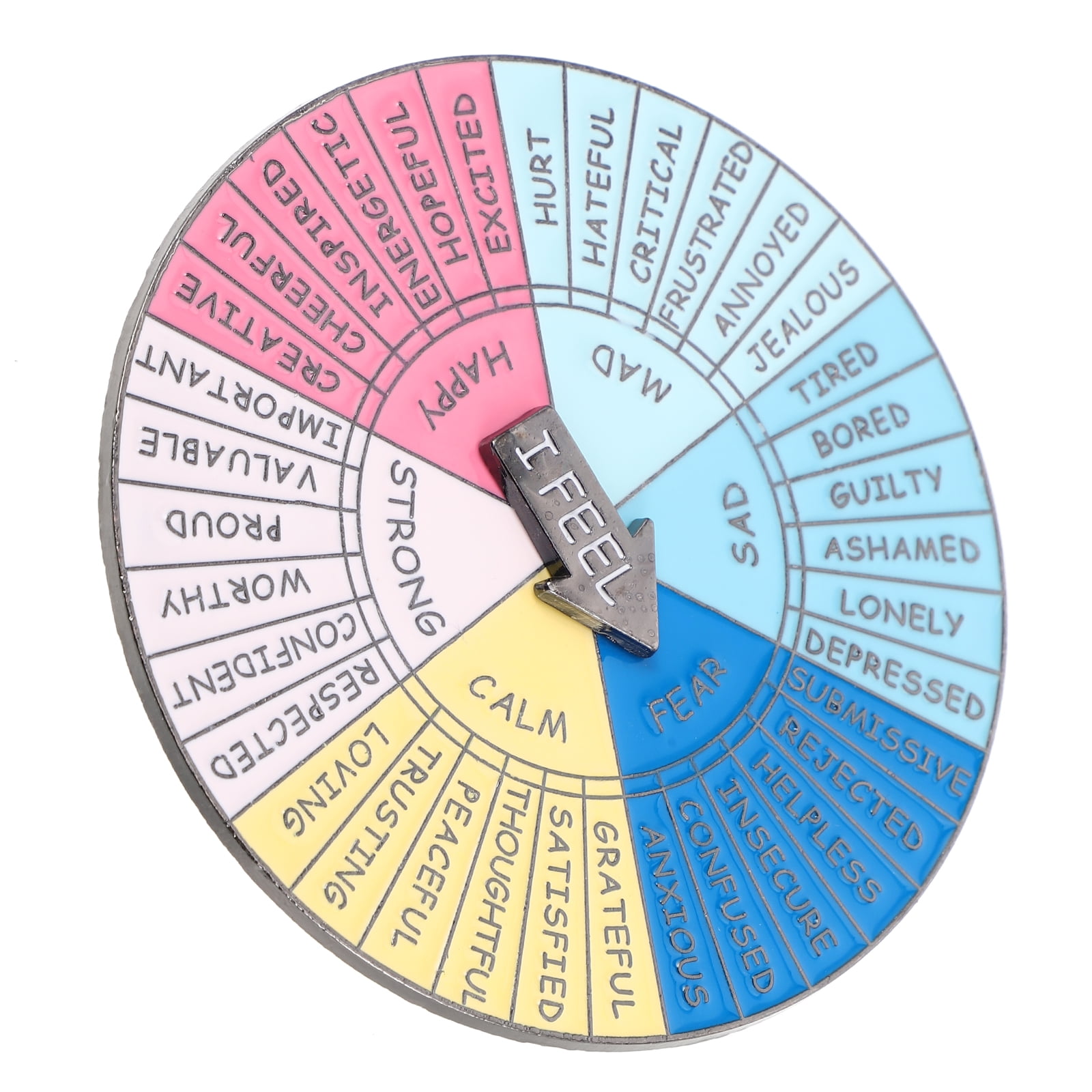 Zehuanyu Novelty Brooch Social Rotating Emotion Wheel Brooch Antique Feeling Wheel Creative ...