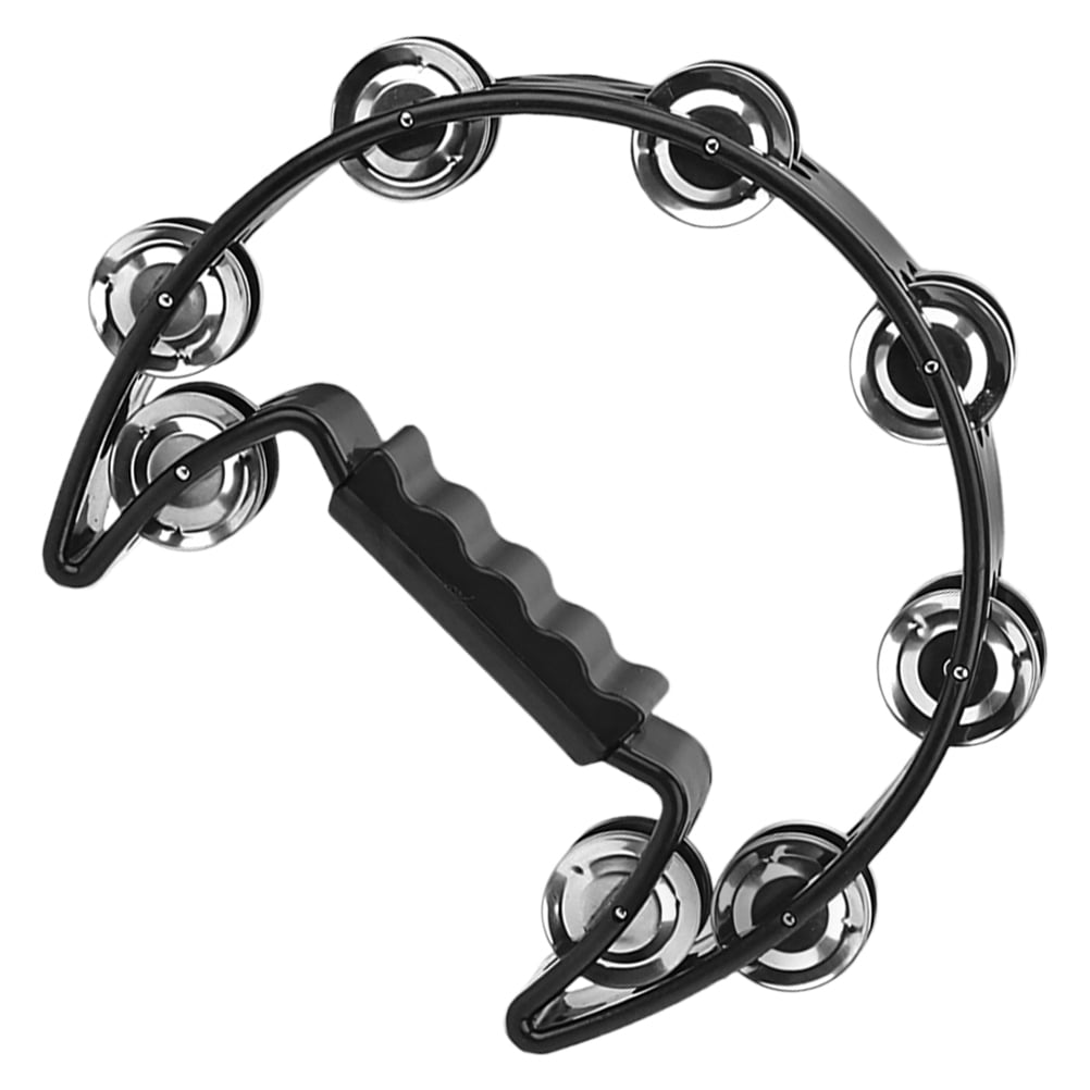 Large Red Plastic Tambourines with Jingle Bells 1 Set Handheld Rhythm ...