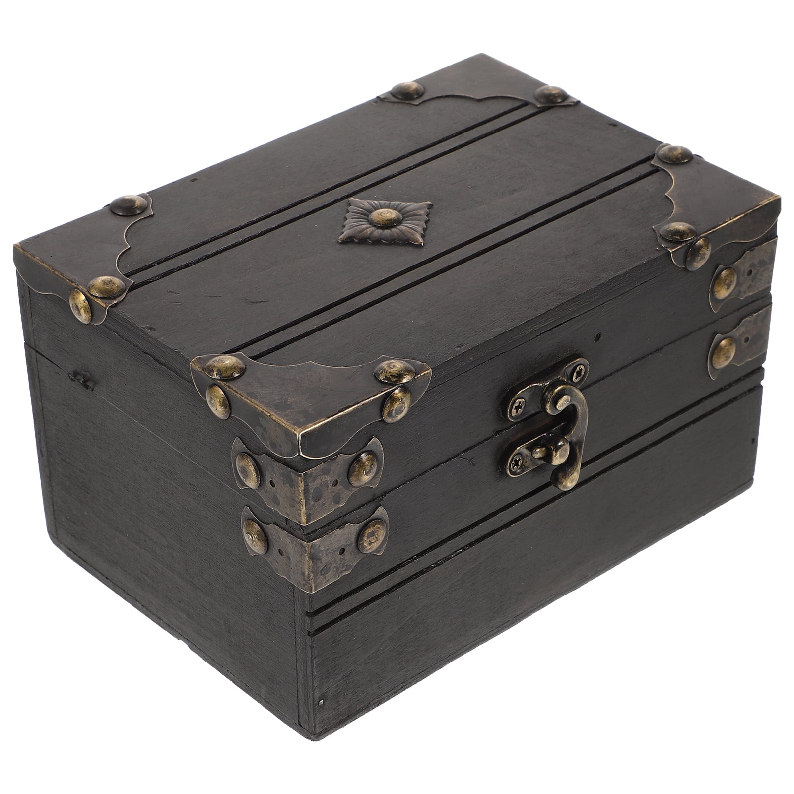 Zehuanyu Pirate Treasure Chest Wood Storage Box Versatile Jewelry ...