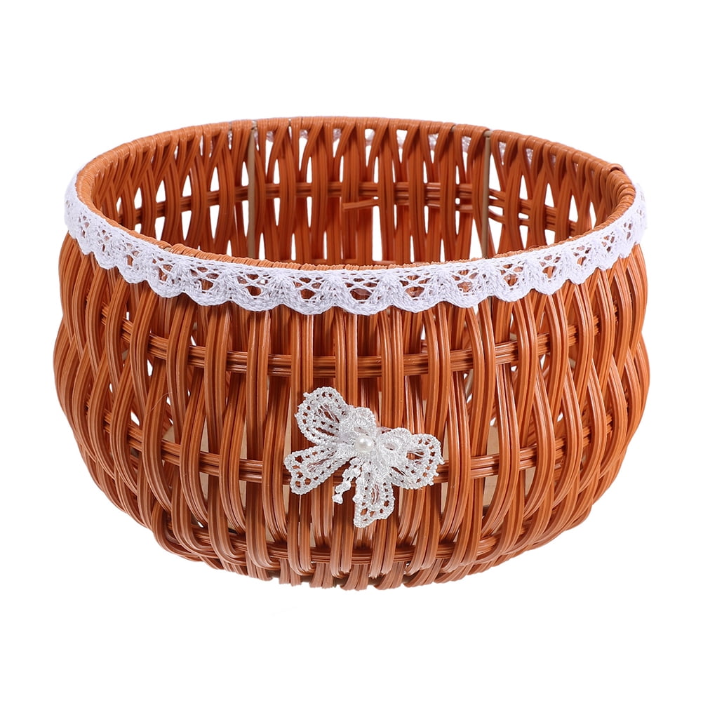 Zehuanyu Plastic Rattan Plant Basket - Handwoven Wicker Planter Basket ...