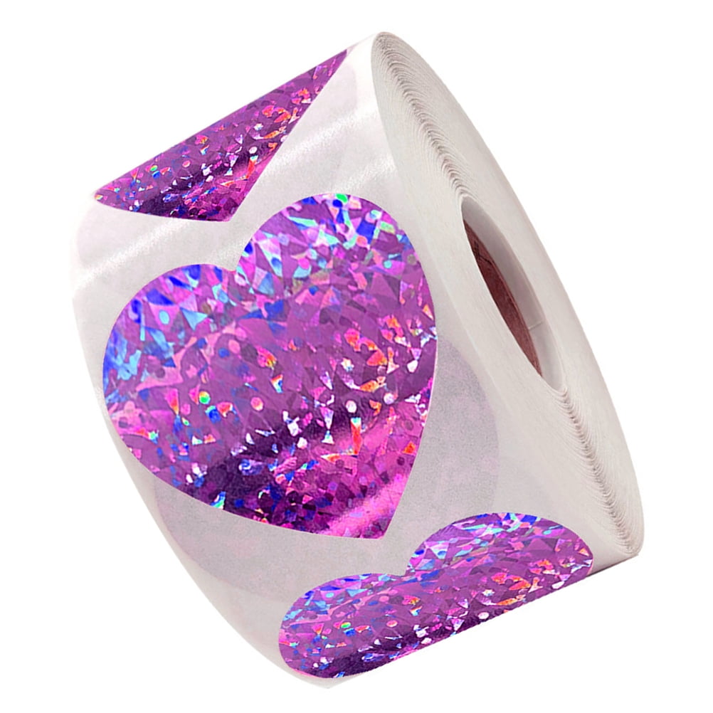 Zehuanyu Purple Heart Sticker Transparent Thermal Labels Freezer ...