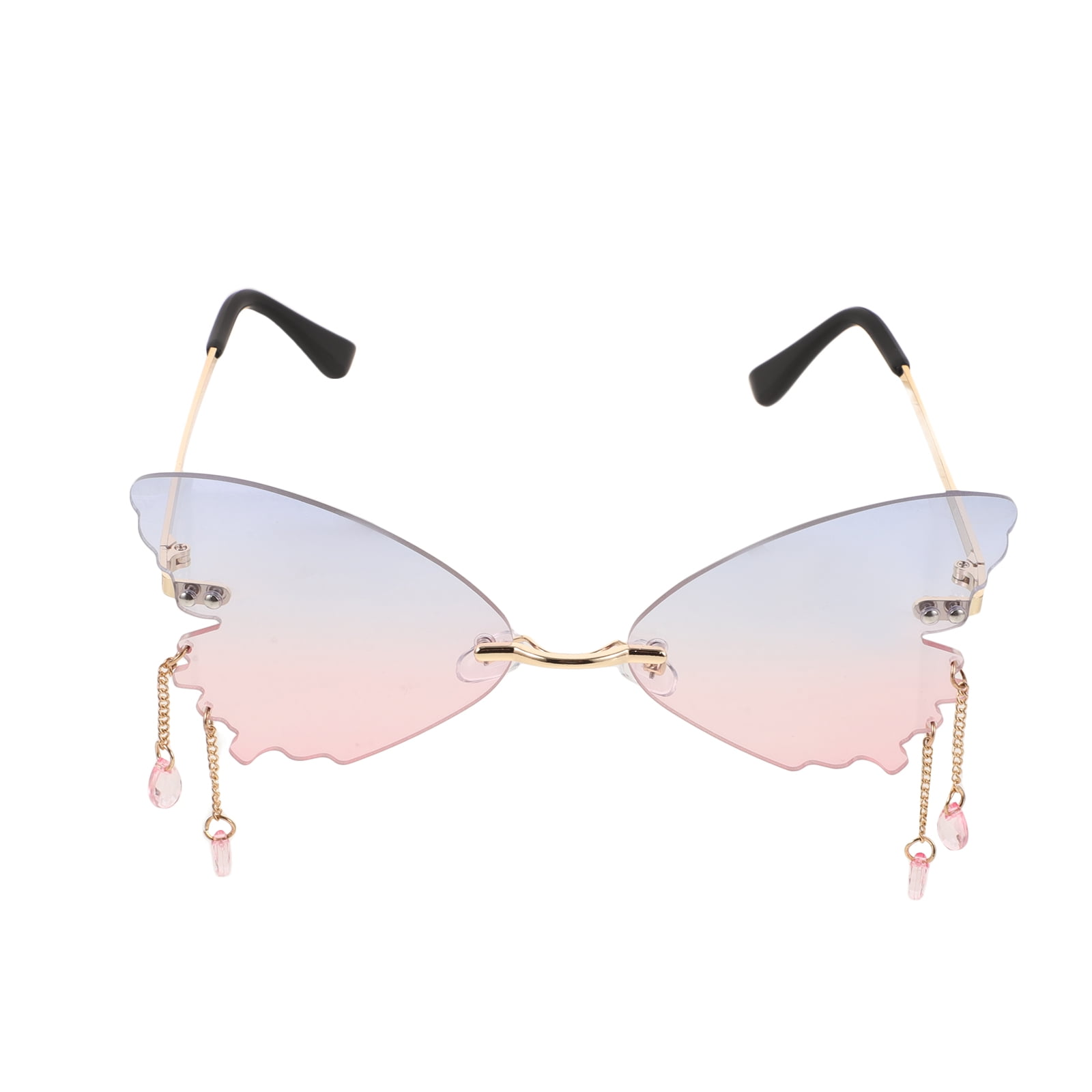 Zehuanyu Rimless Sunglasses Butterfly Frame Travel Vacation - Walmart.com