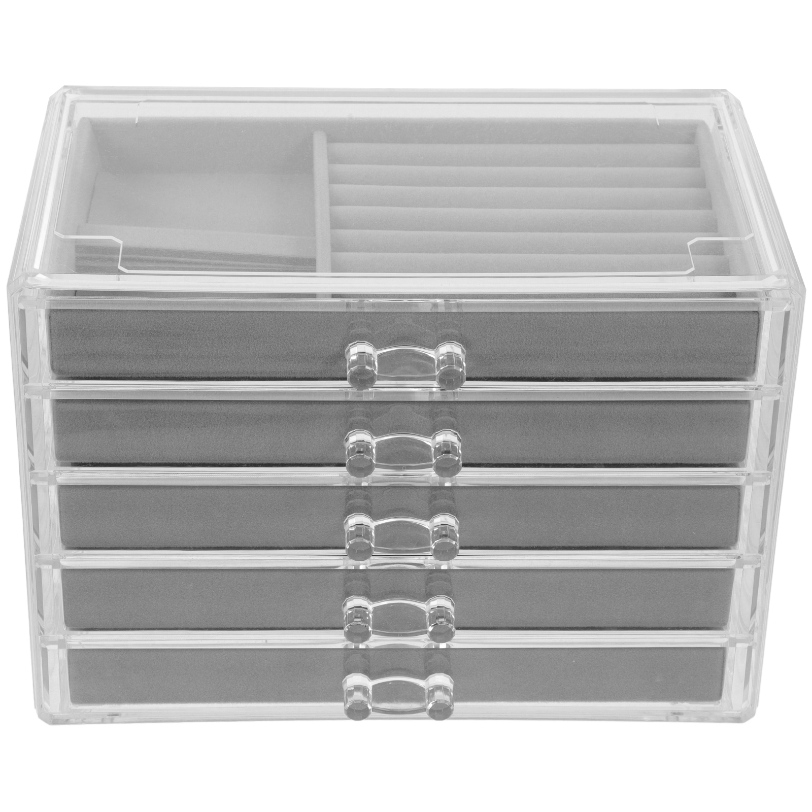 Zehuanyu Rock Collection Box Multi Grid Display Case Rock Storage ...