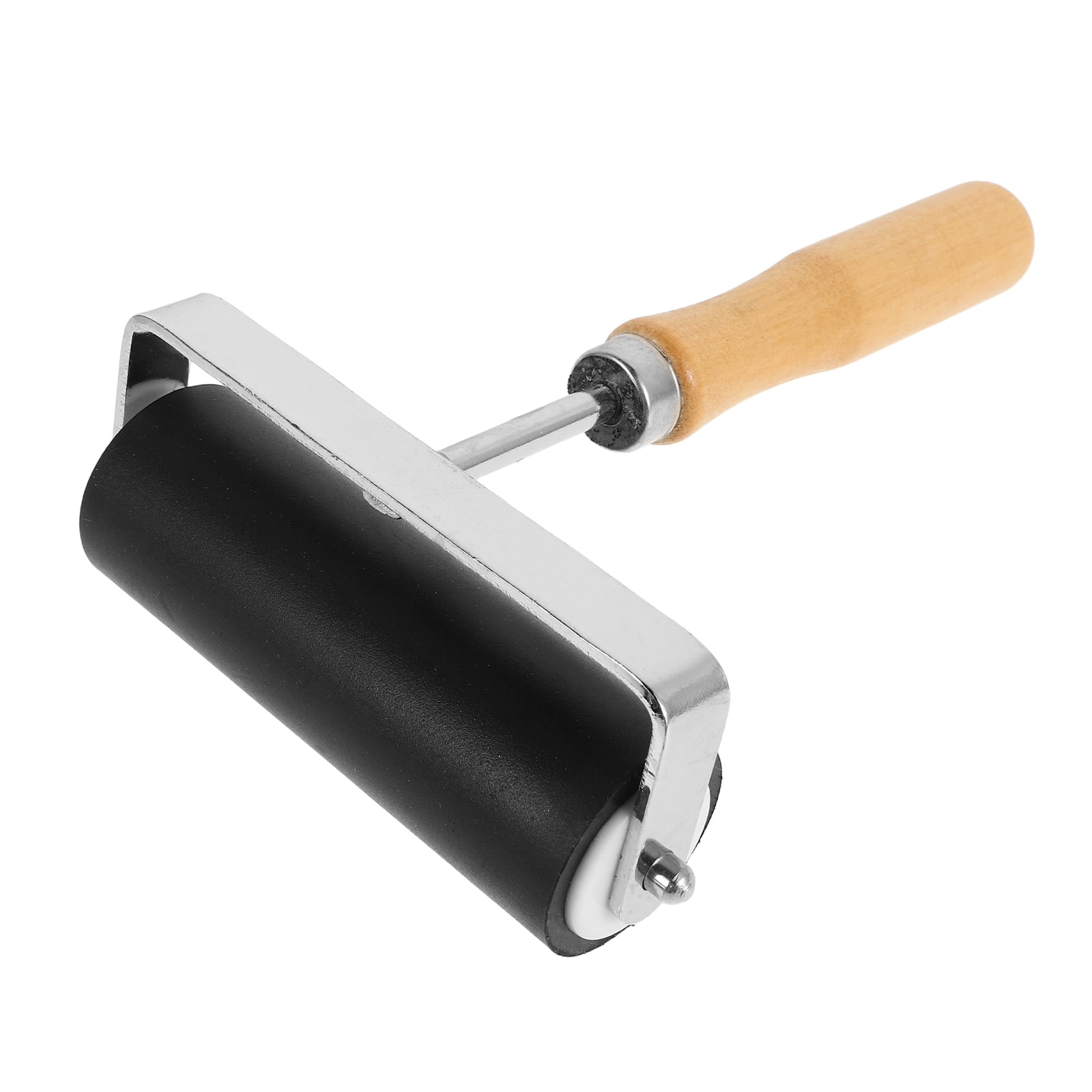 Rubber Printmaking Roller Ink Tool with Wood Handle 1 Set for Crafting ...