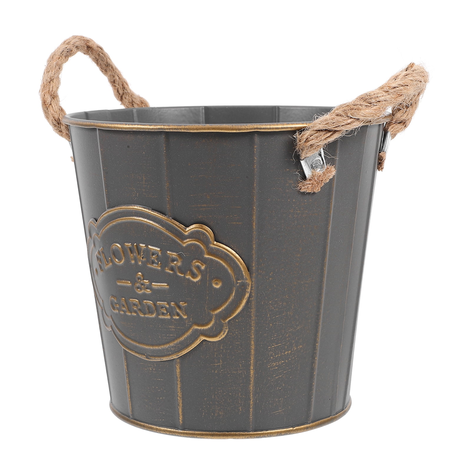 Zehuanyu Rustic Style Metal Flower Bucket Desk Vase Metal Vase Decor ...