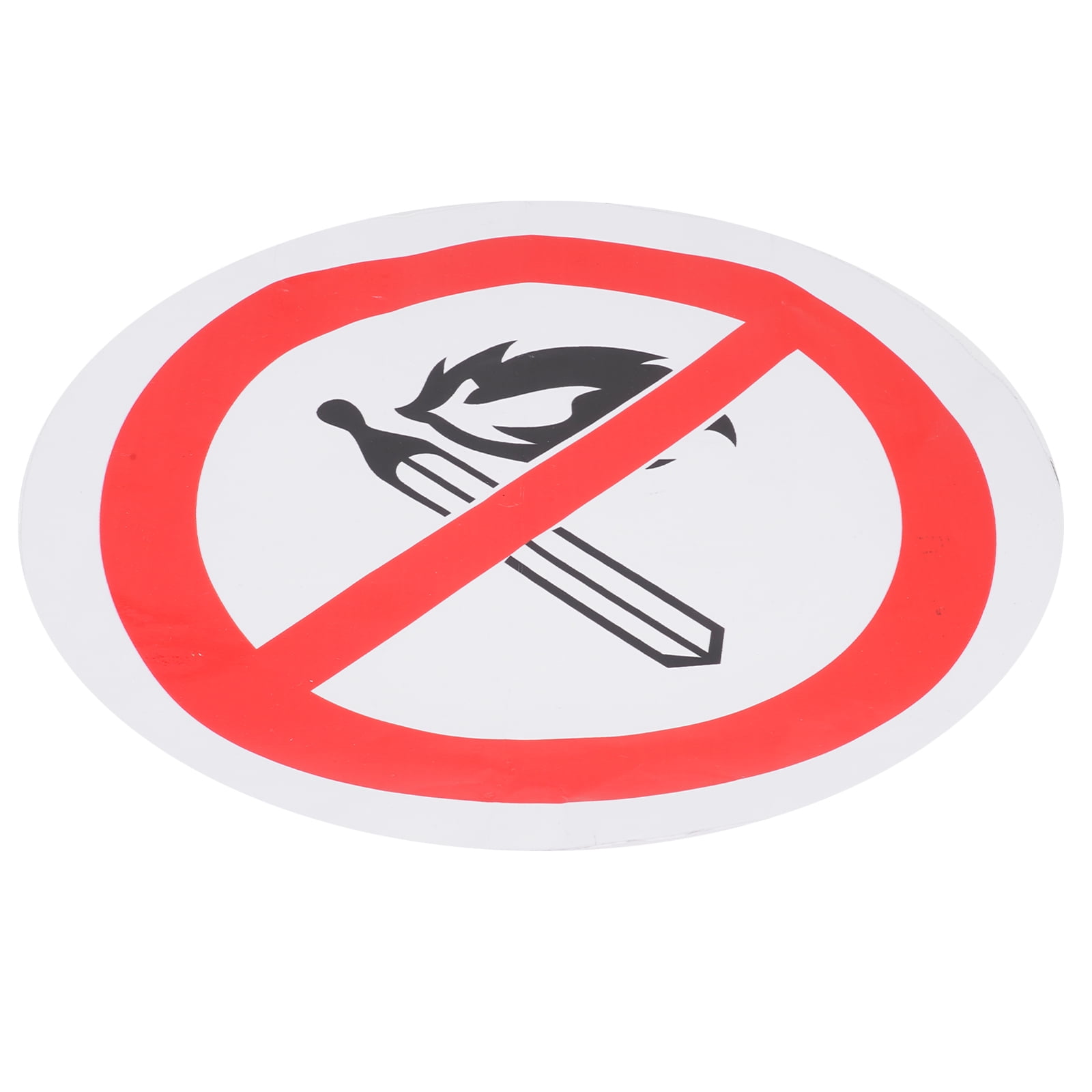 RENACLIPY Sticky Fire Action Notice Vinyl Sign No Flames Warning PVC ...