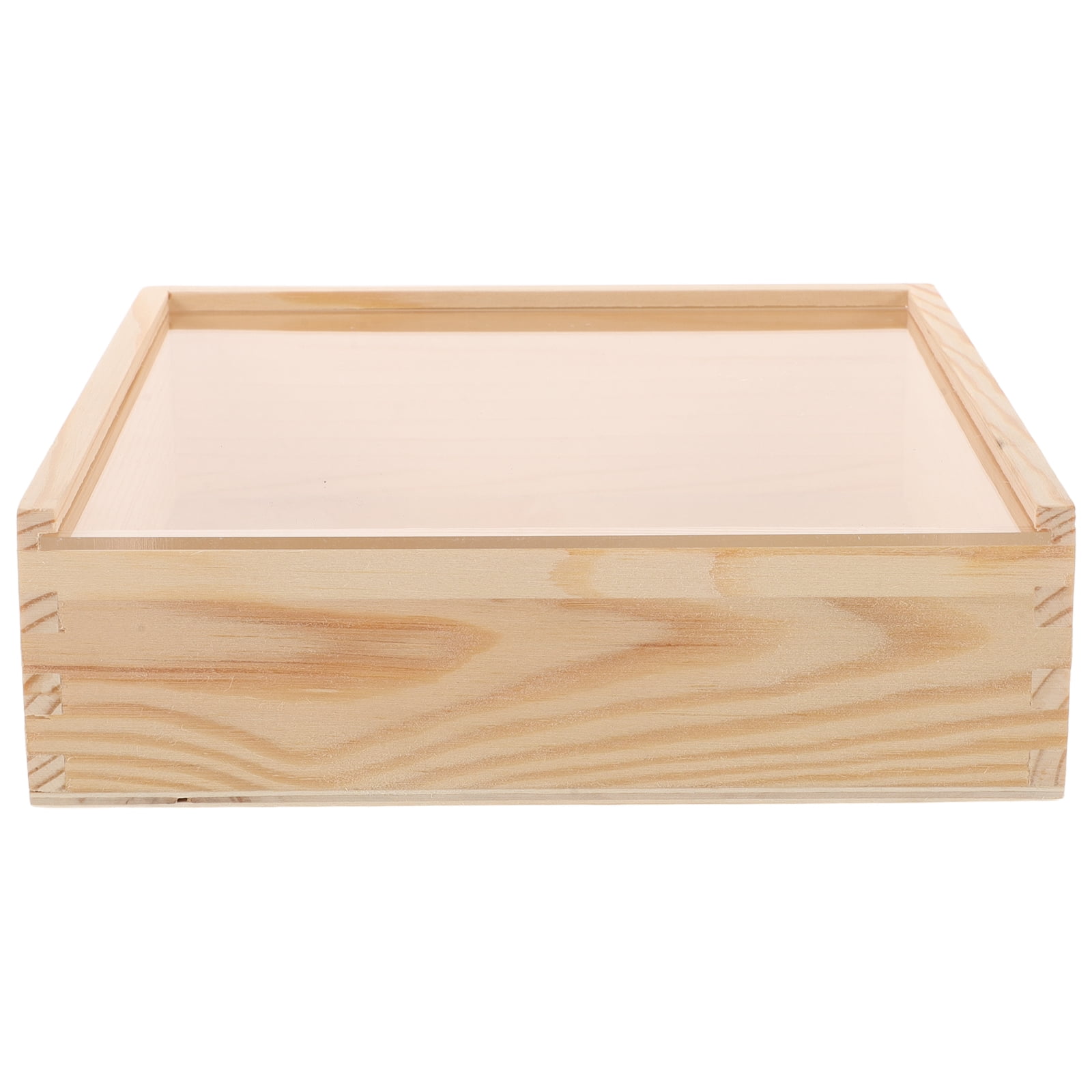 Zehuanyu Sliding Lid Wooden Box Crafts Storage Wood Box Case ...
